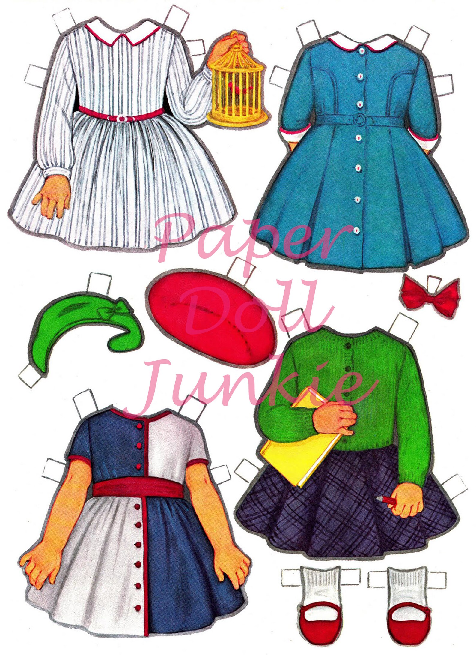 1967 Paper Dolls - Vicky Has a Closet Full of New Clothes, Vintage ...