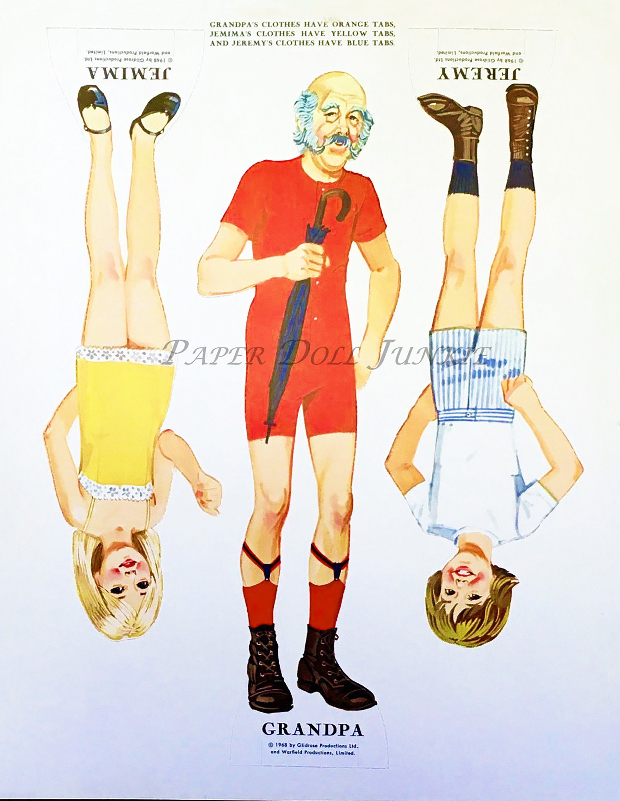 Vintage 1968 Chitty Chitty Bang Bang Paper Dolls Printable Instant ...