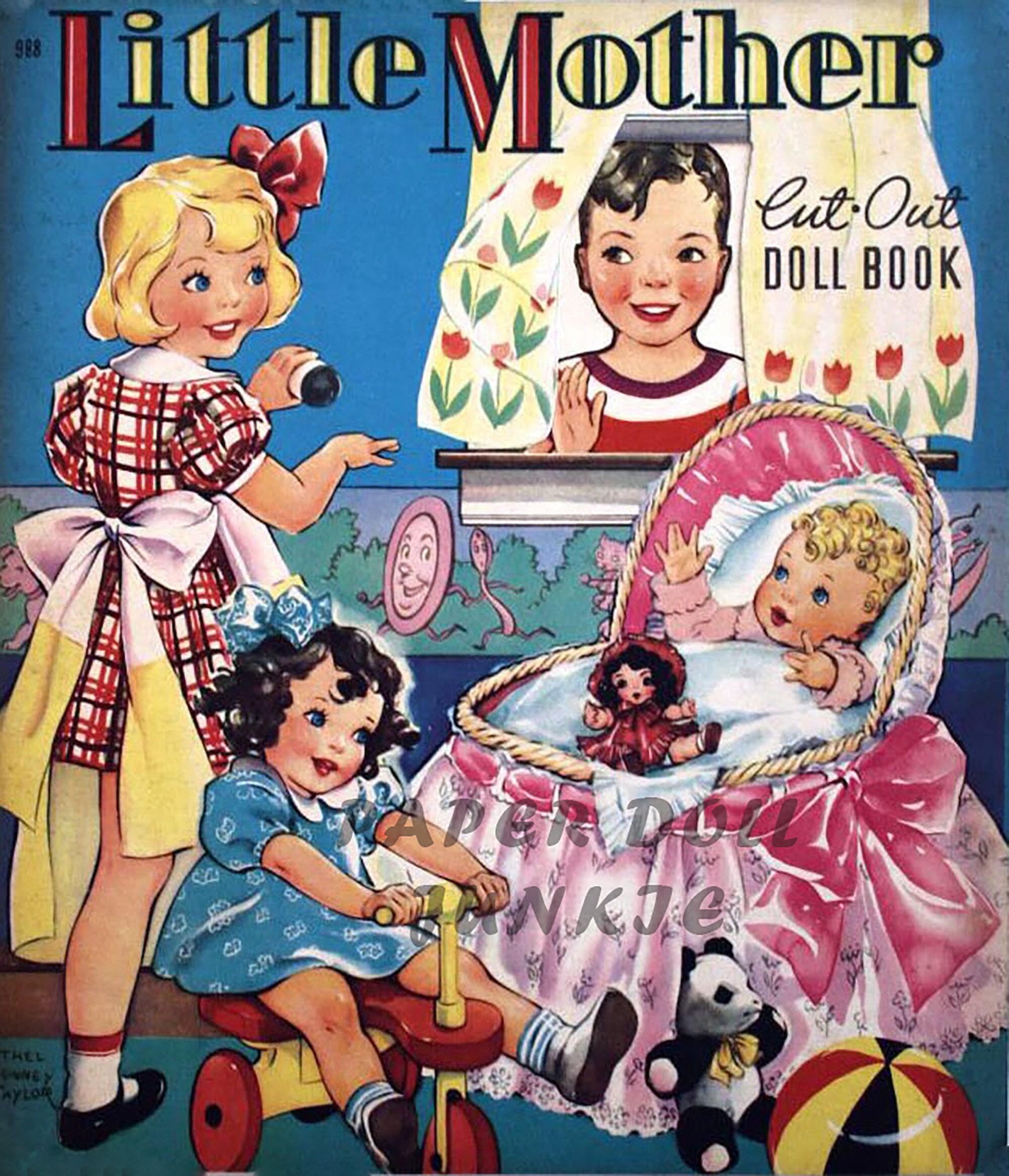 Little Mother Vintage Paper Dolls PDF Printable, JPEG, Children Clip ...