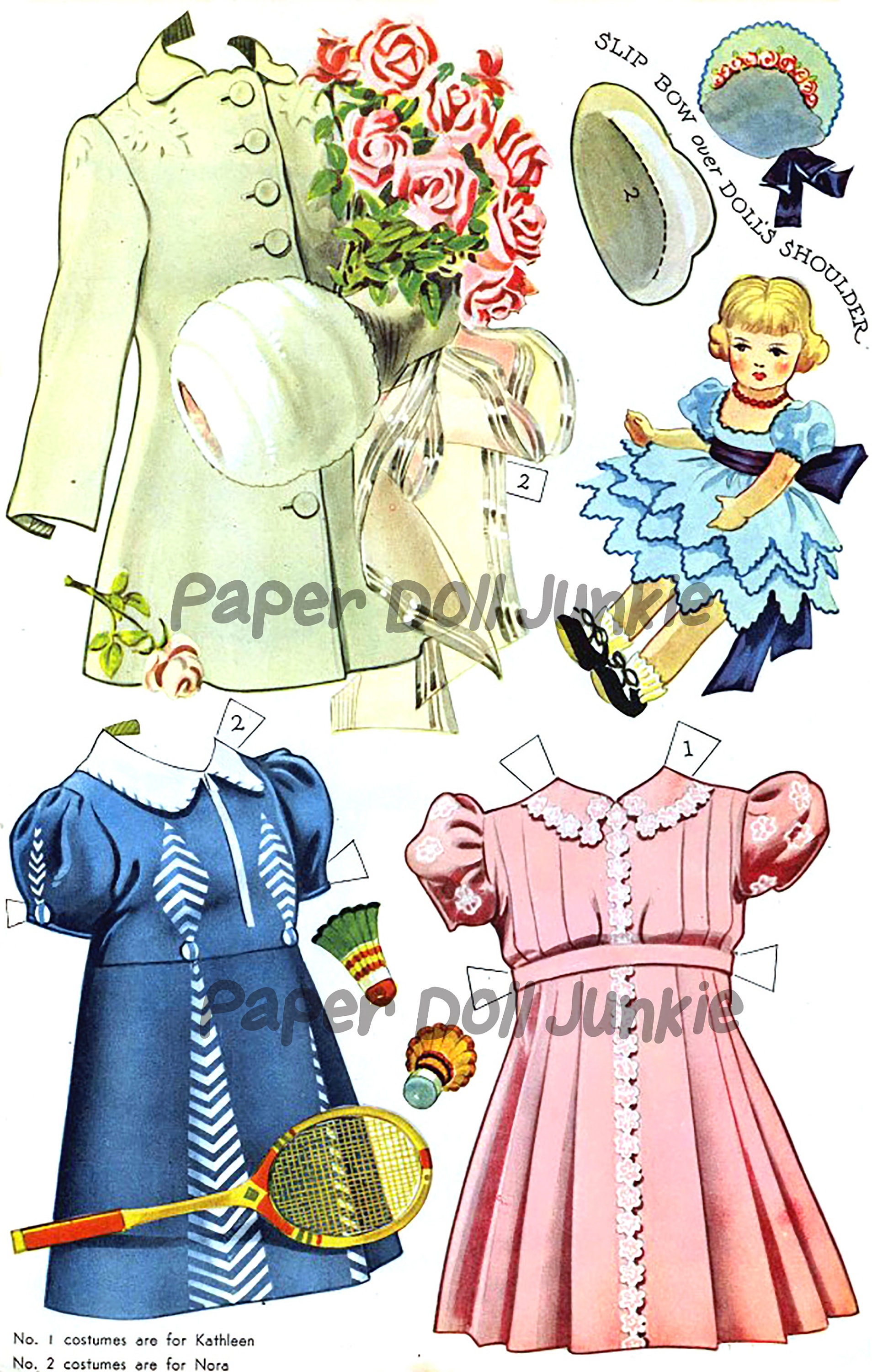 Kelly Sisters Vintage Paper Dolls Instant Download PDF Printable File ...