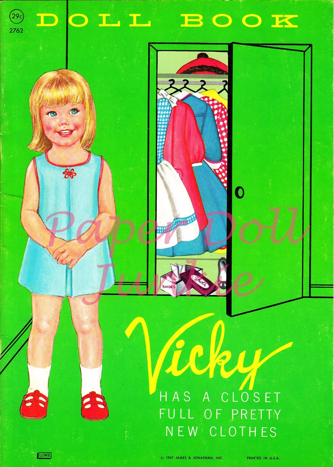 1967 Paper Dolls - Vicky Has a Closet Full of New Clothes, Vintage ...