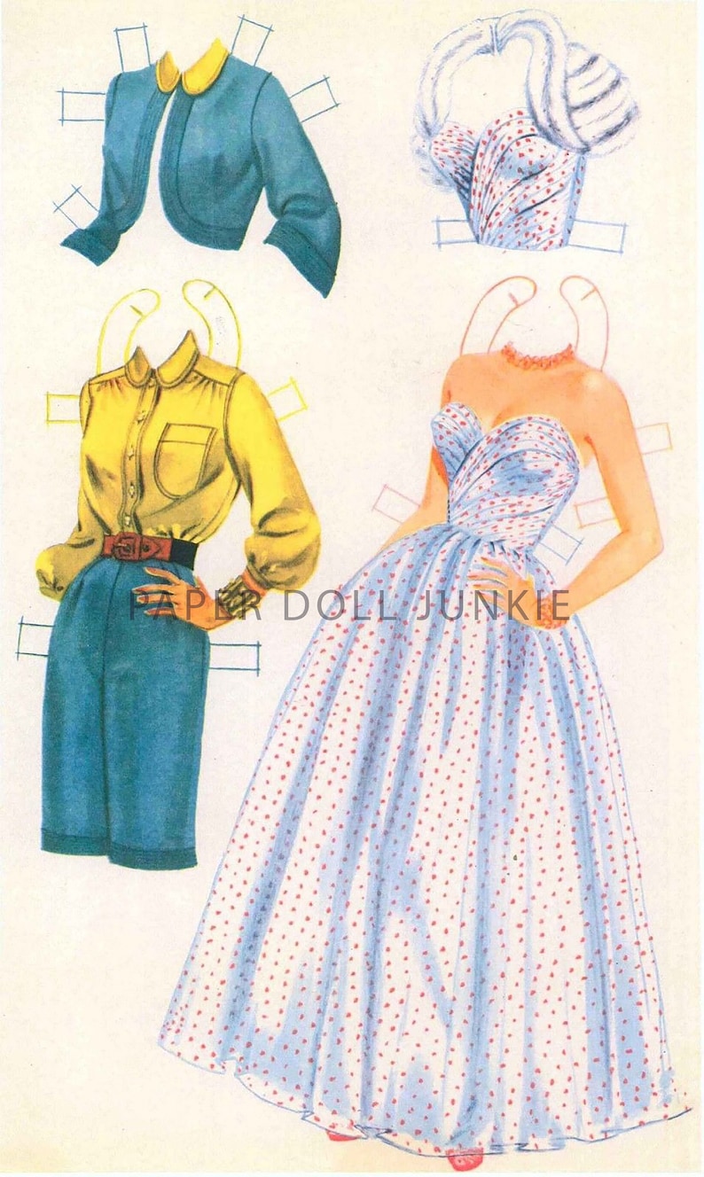 Vintage Paper Dolls Printable Candy Queens Three 1960s - Etsy