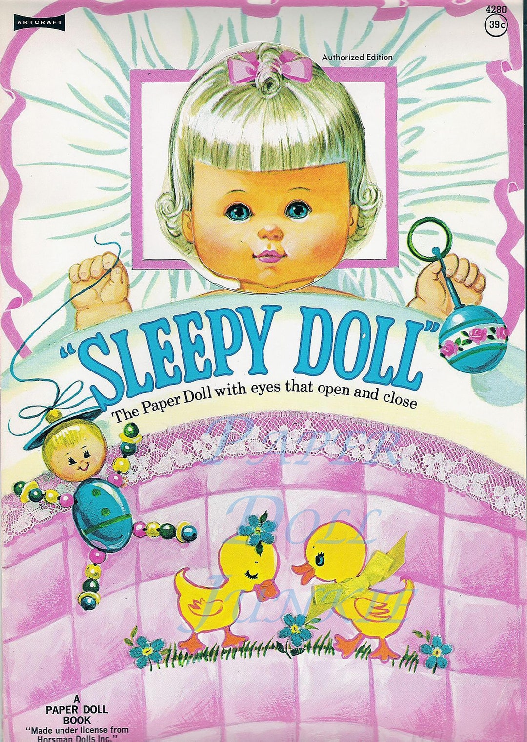Vintage Paper Doll Sleepy Doll Adorable Baby Clip Art Digital Download ...