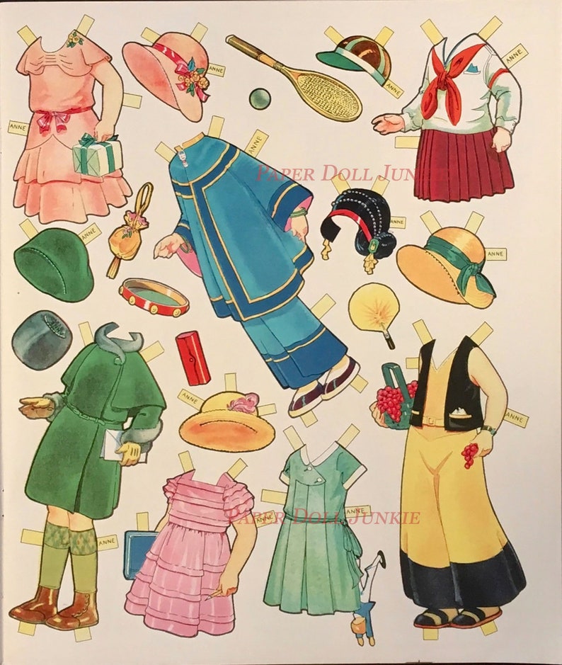 Vintage Paper Dolls 180 Pieces to Cut Out Saalfield | Etsy