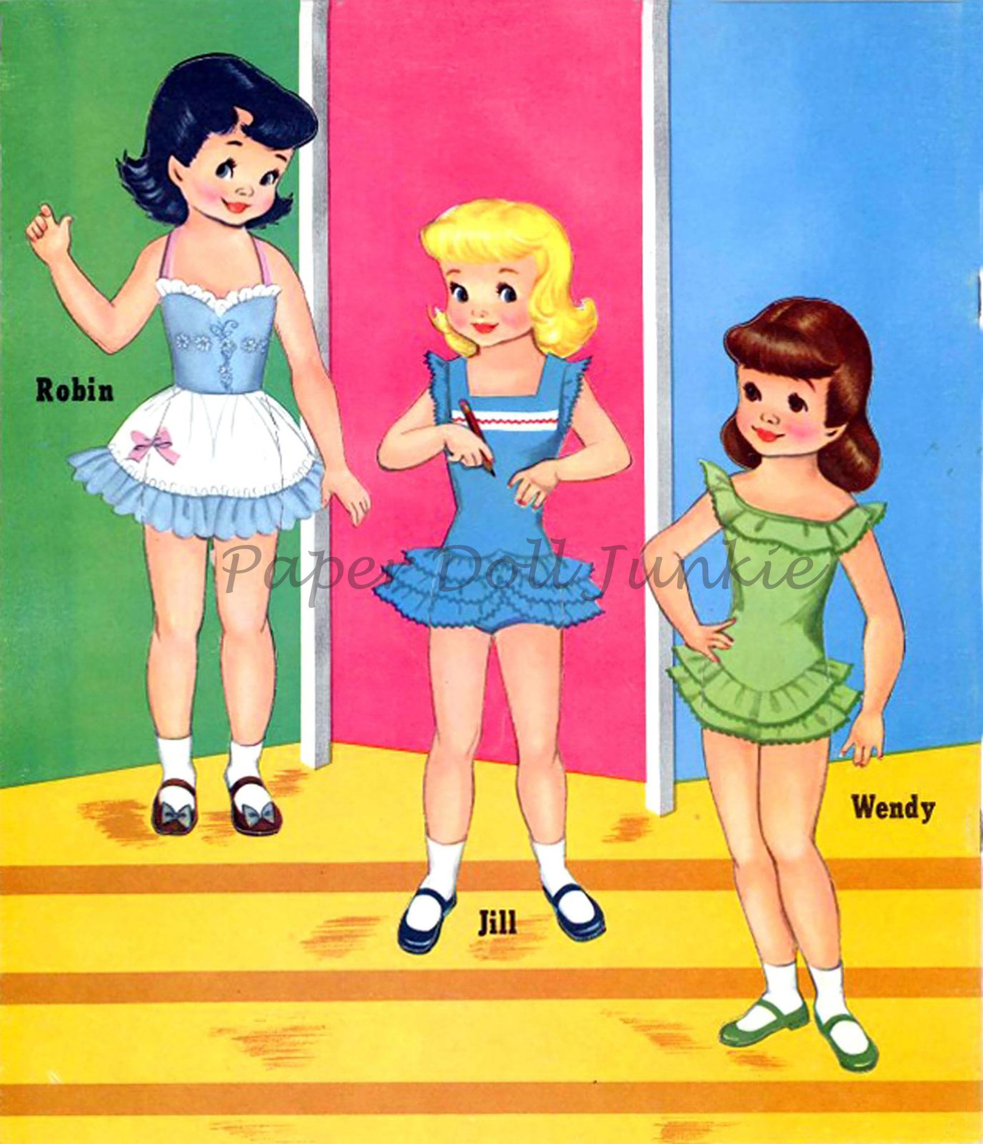 Vintage Paper Dolls, Little Maids Dress Shop, 1957 Paper Dolls ...