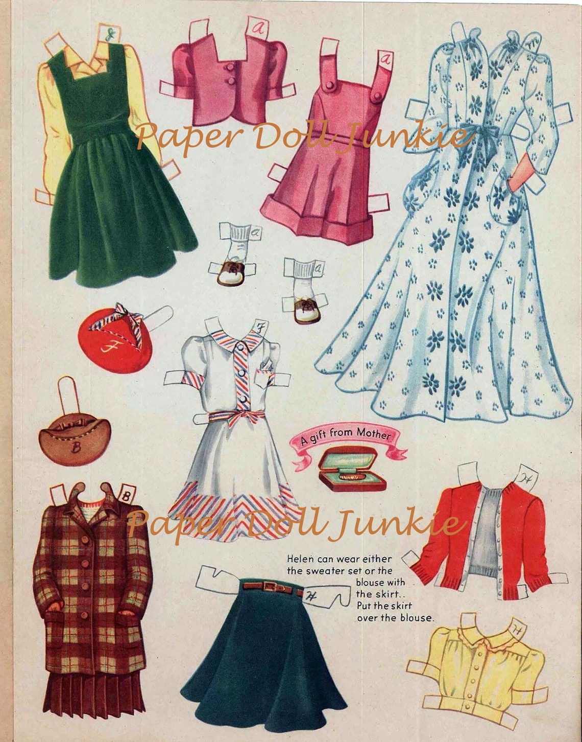 1943 Vintage Paper Dolls Big Moment Printable Paper Dolls Young Girls ...