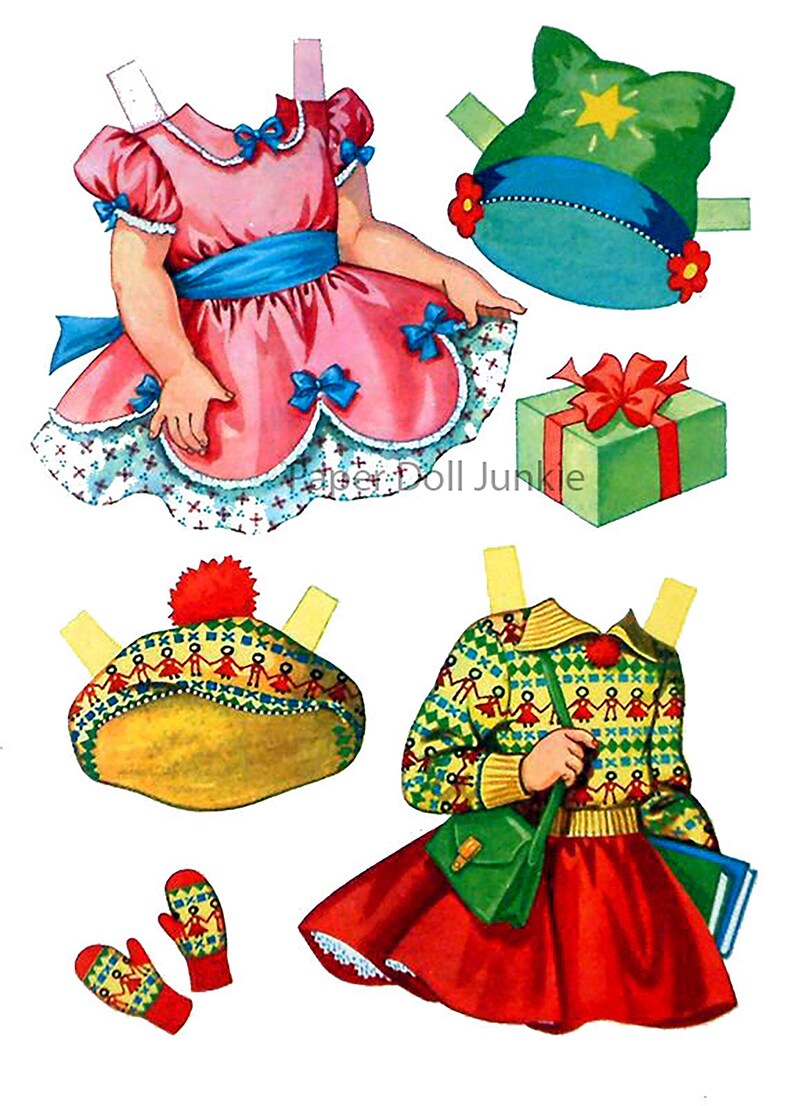 Vintage Paper Doll, Anne, Little Girl Clip Art, Instant Download PDF ...