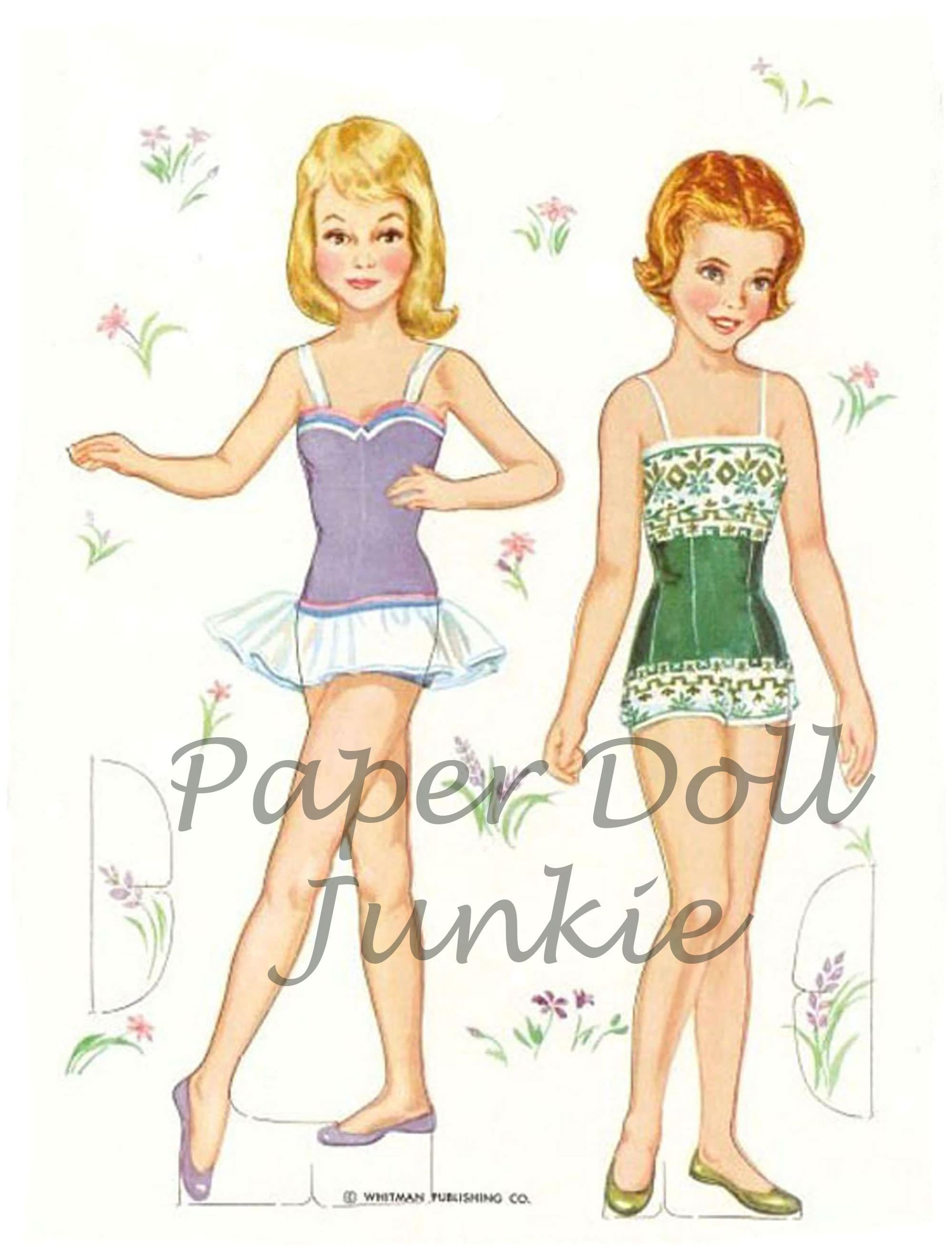 Little Ballerina Paper Dolls Vintage Paper Doll Printables - Etsy