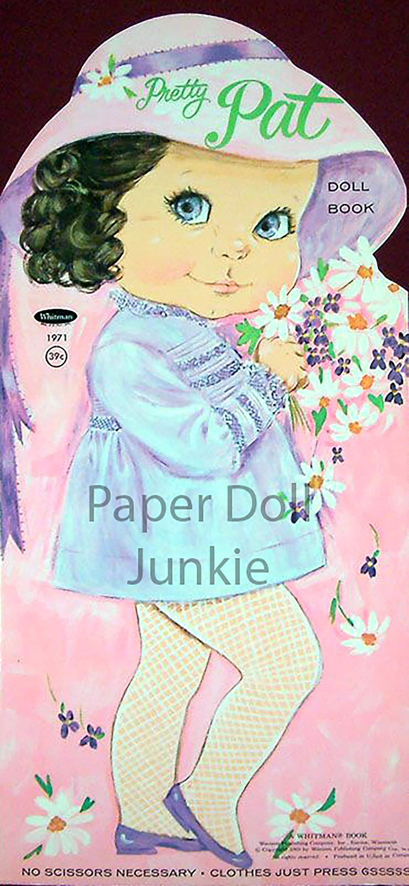 Vintage Pretty Pat Paper Doll Printable, 1969 Retro Clip Art (PDF ...