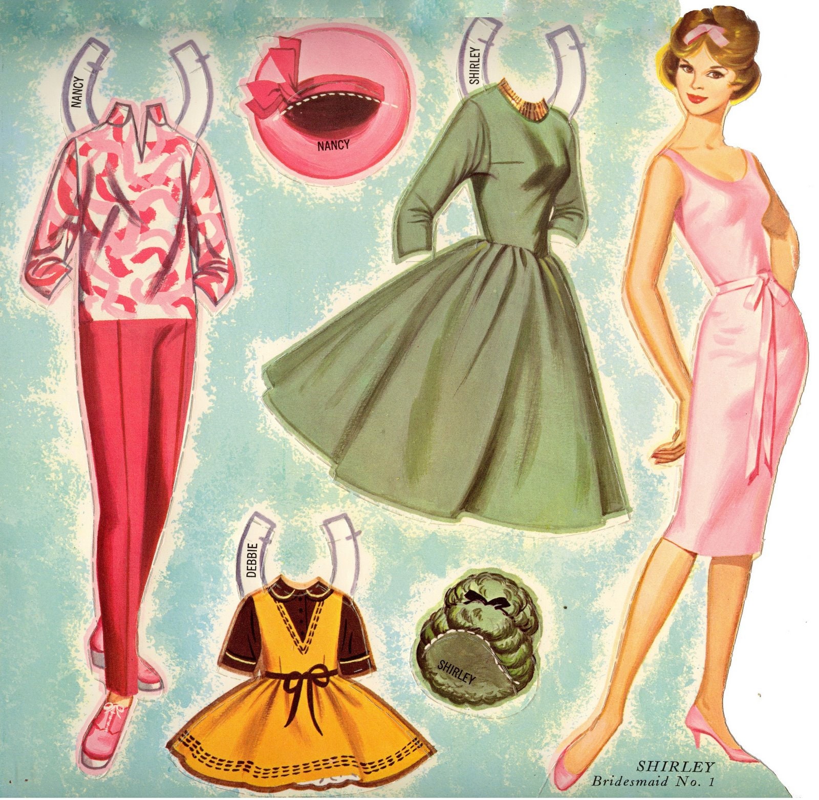 Double Wedding Paper Dolls, Vintage Paper Dolls 1964, Printable Paper Dolls, Instant Download ...