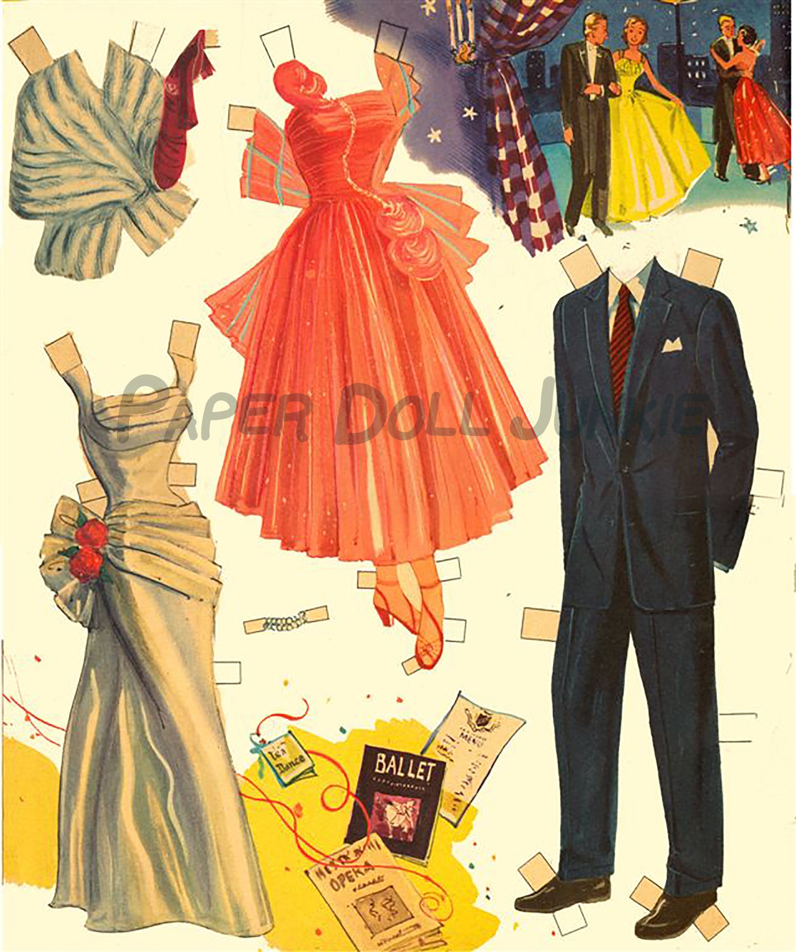 Vintage Paper Dolls Instant Download Paper Dolls 3 Dolls - Etsy
