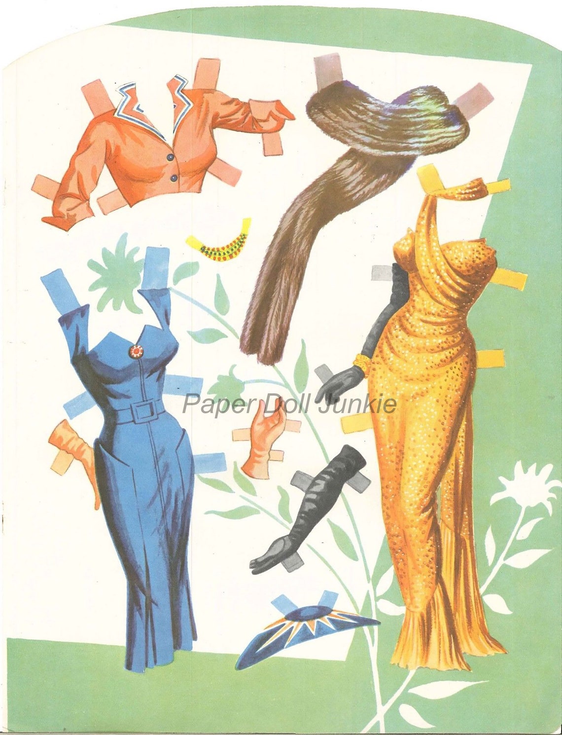 American Beauties Paper Dolls, 1950s Paper Dolls, Printable PDF and ...