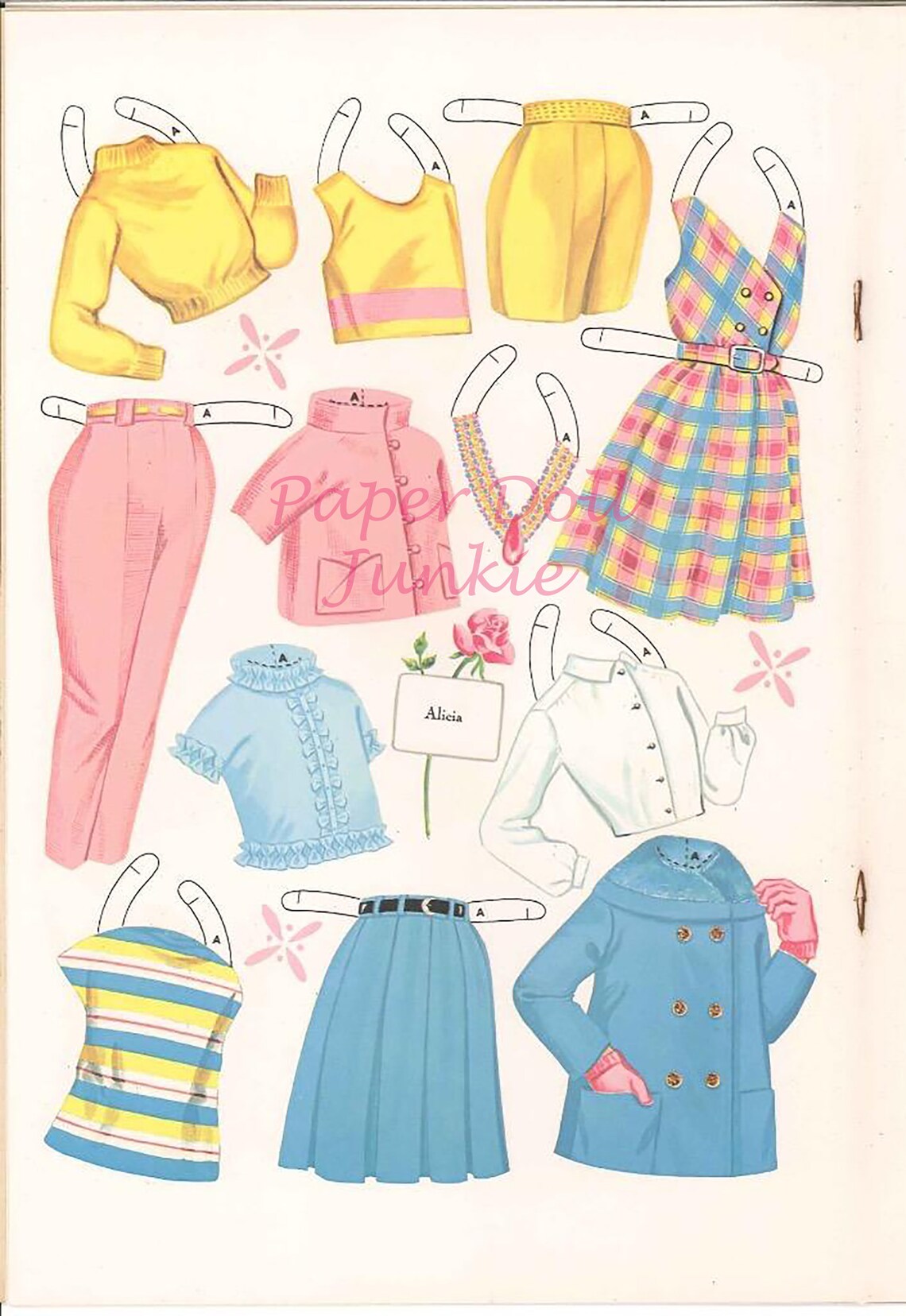 Vintage Tween Age Paper Dolls 1950s Retro Paper Doll Tween - Etsy
