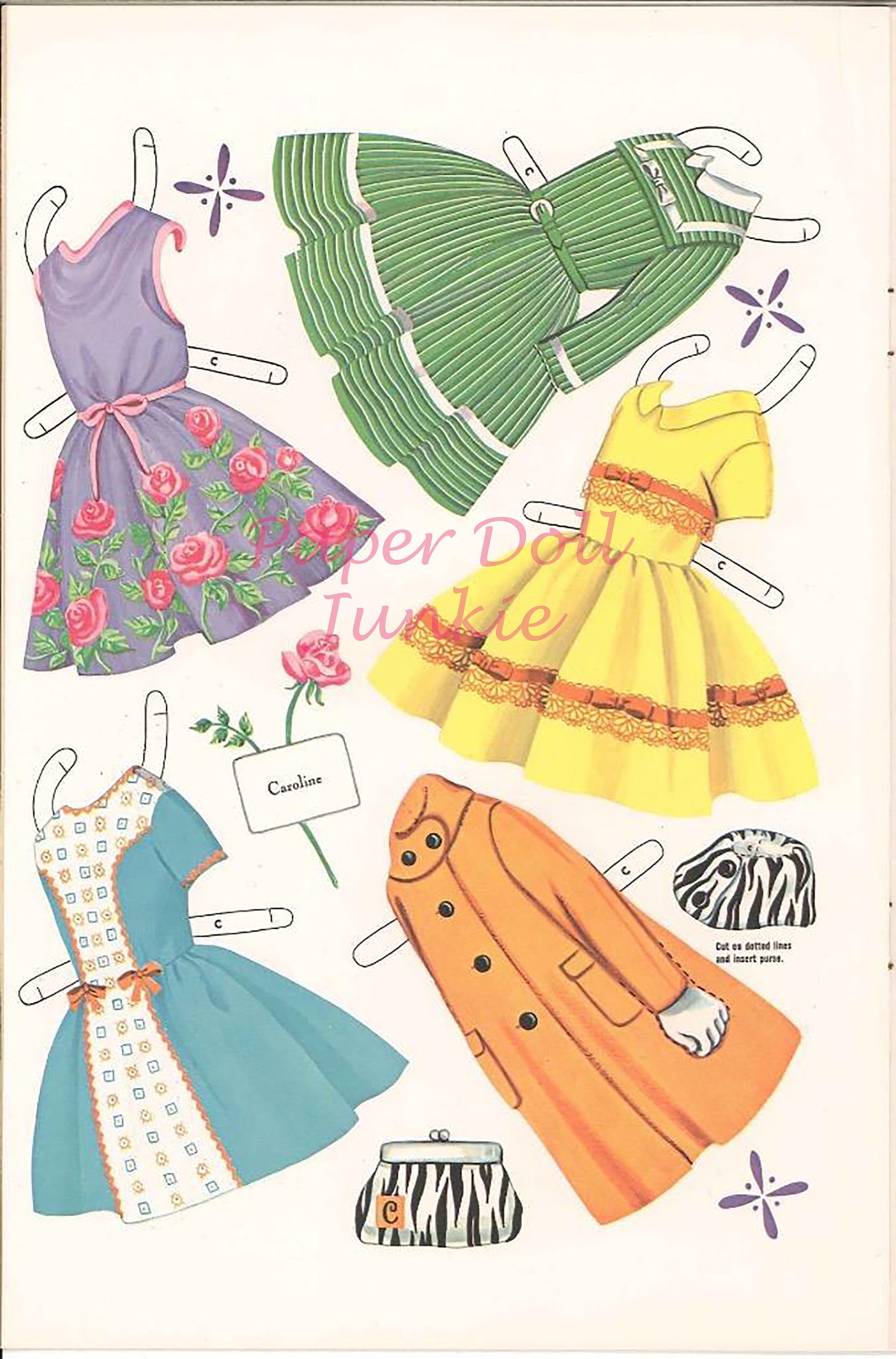 Vintage Tween Age Paper Dolls 1950s Retro Paper Doll Tween - Etsy