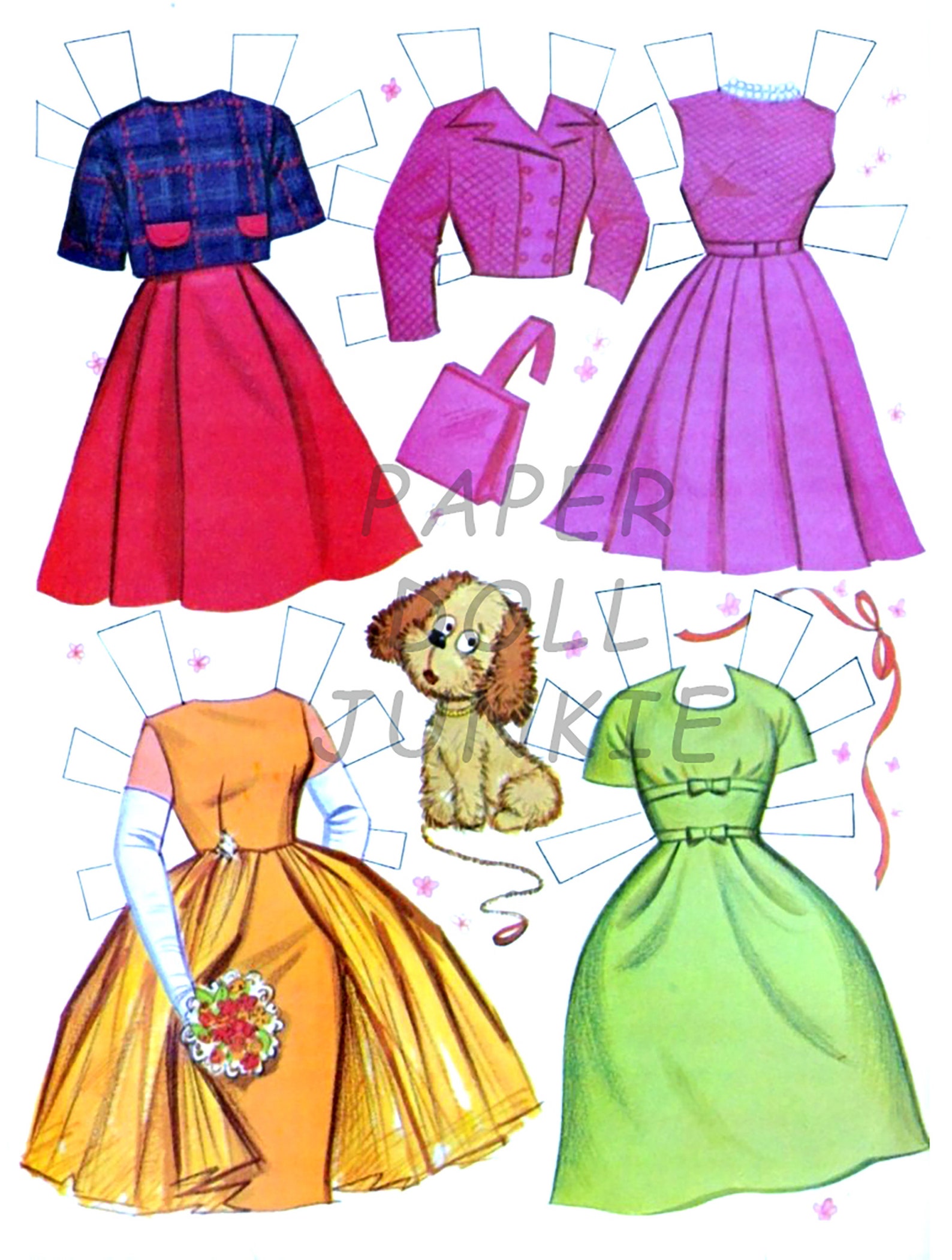 1963 Vintage Tammy Paper Dolls Instant Download Printable Digital Retro ...