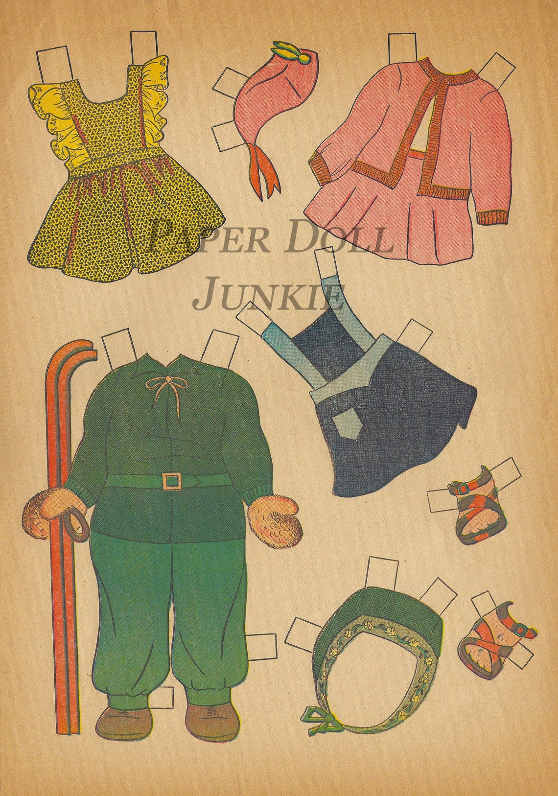 Vintage Paper Dolls Printable Instant Download PDF Printable - Etsy