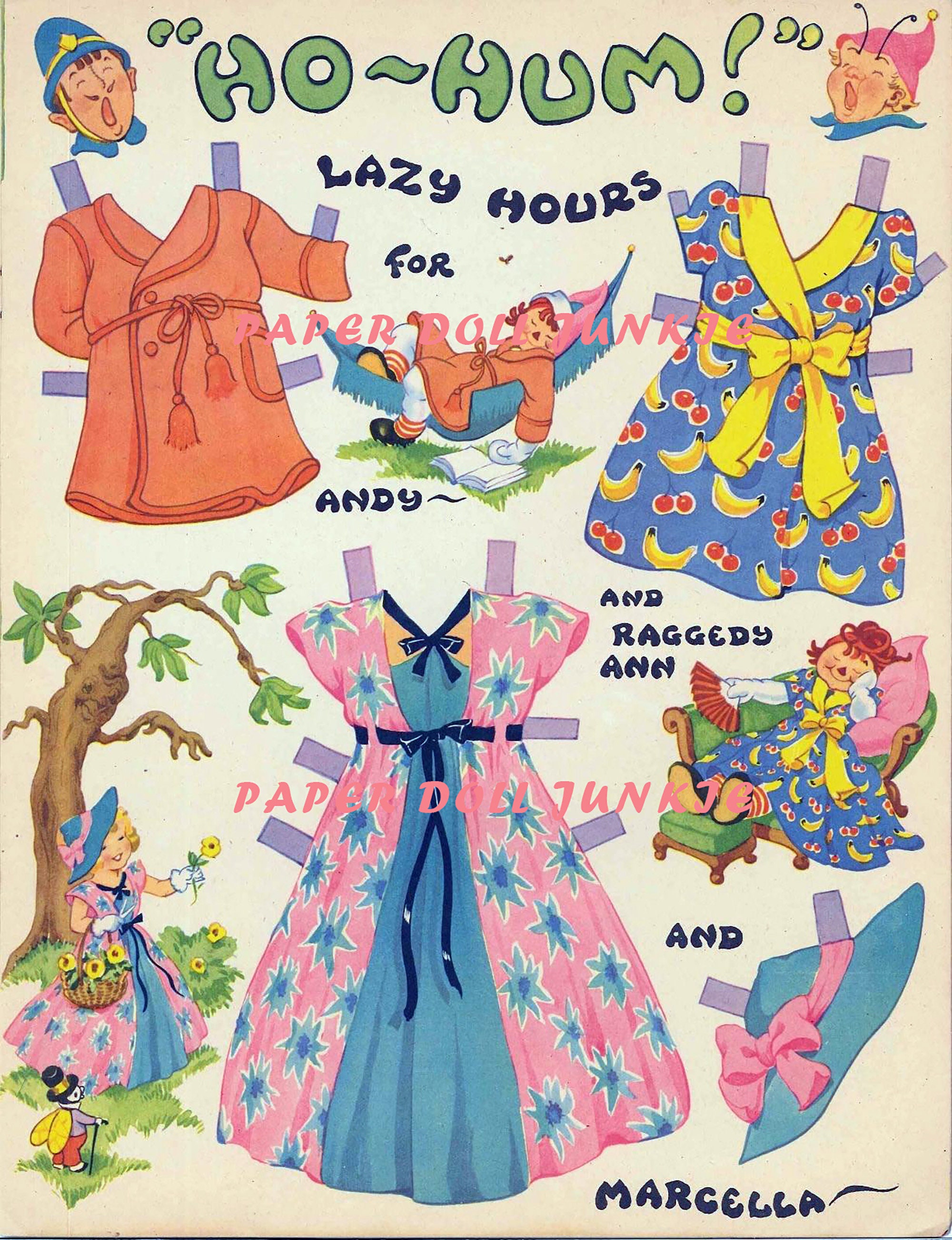 Raggedy Ann and Andy Paper Dolls, Vintage Paper Dolls Printables ...