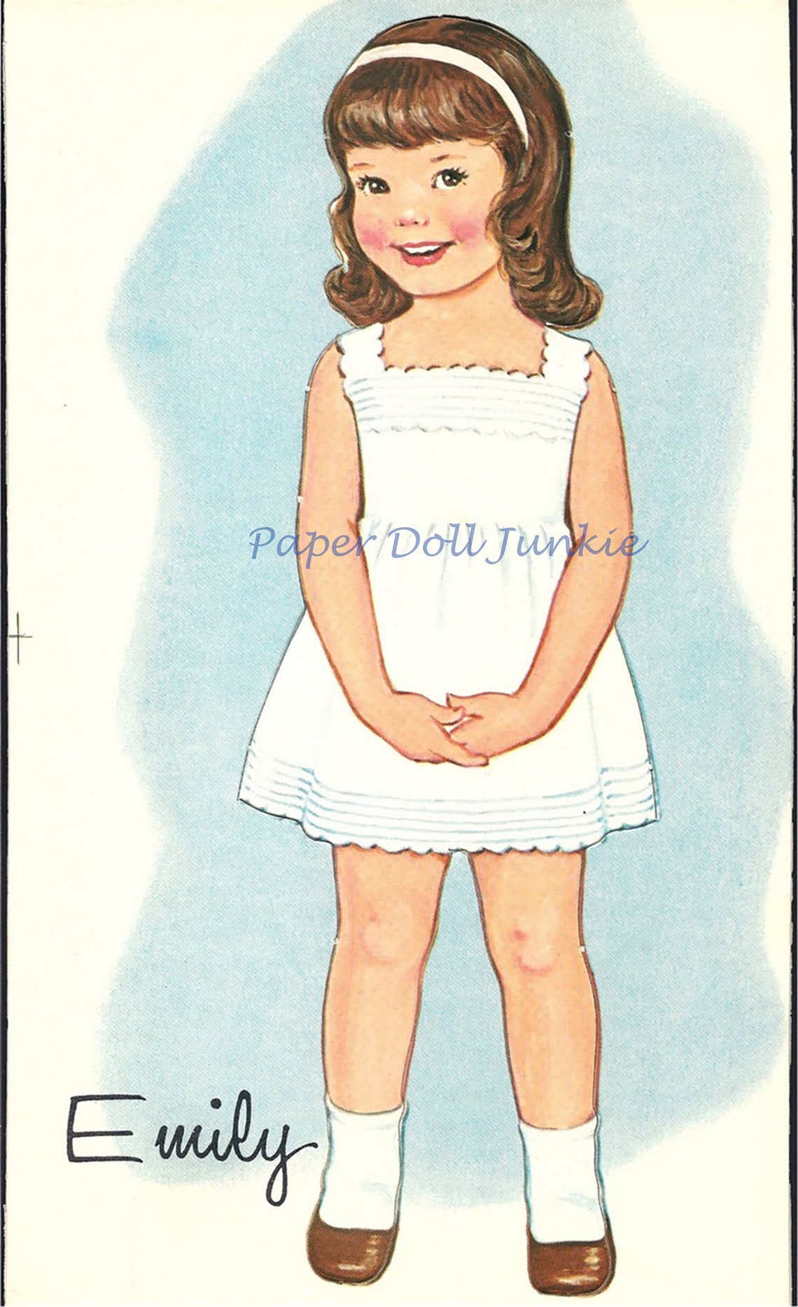 1961 Vintage Paper Dolls, Emily Doll, Printable Paper Dolls, Instant ...
