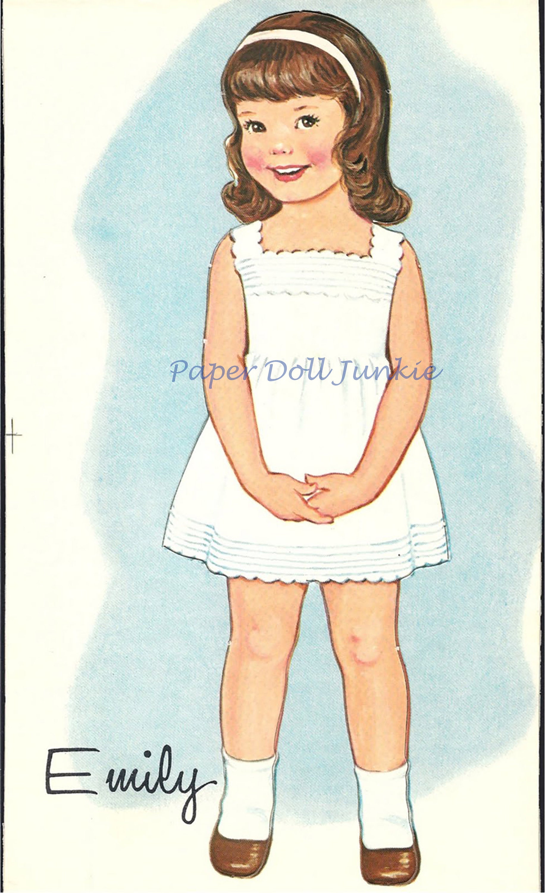 1961 Vintage Paper Dolls, Emily Doll, Printable Paper Dolls, Instant ...