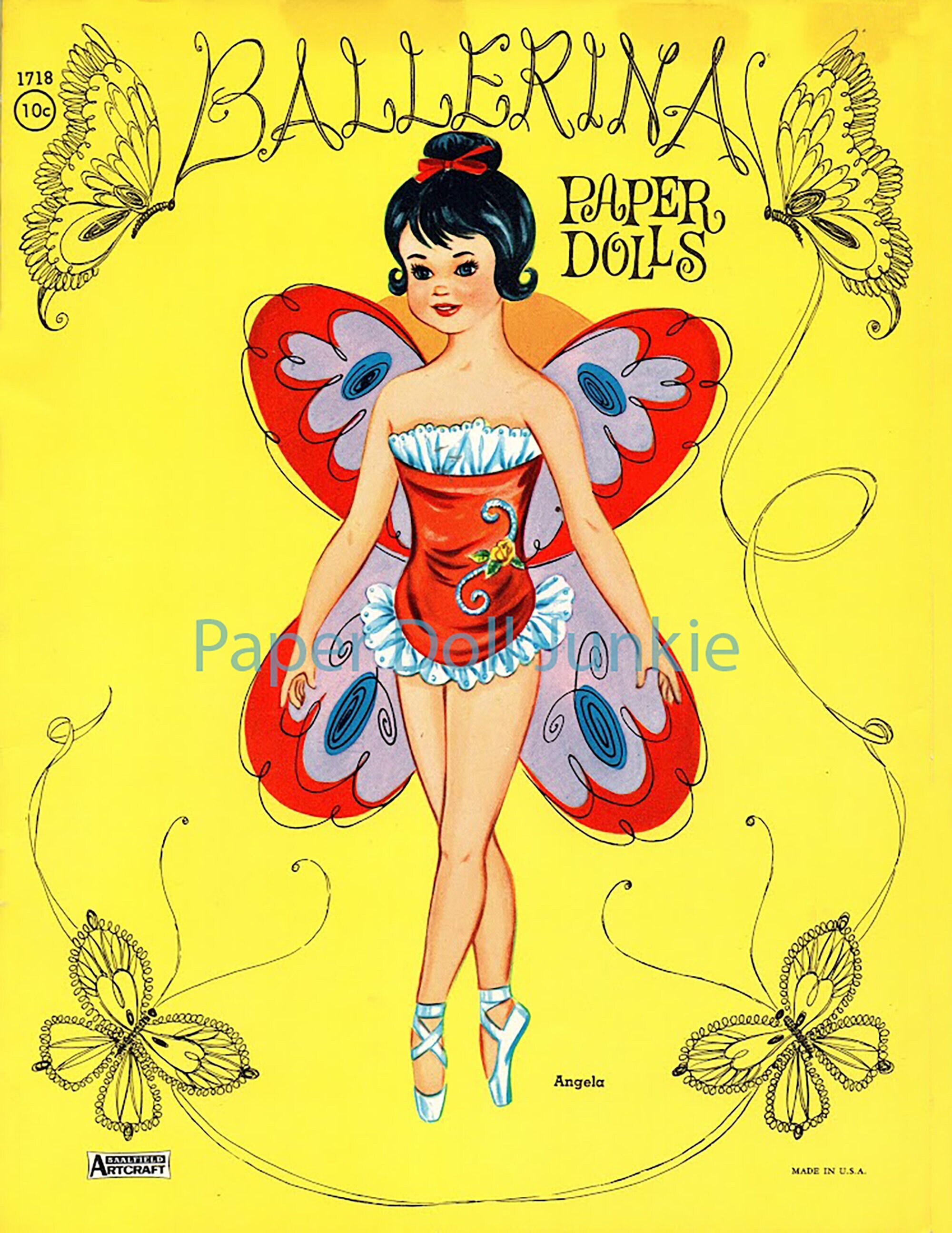 Ballerina Paper Dolls Vintage Paper Dolls 1957 Clip Art Instant ...