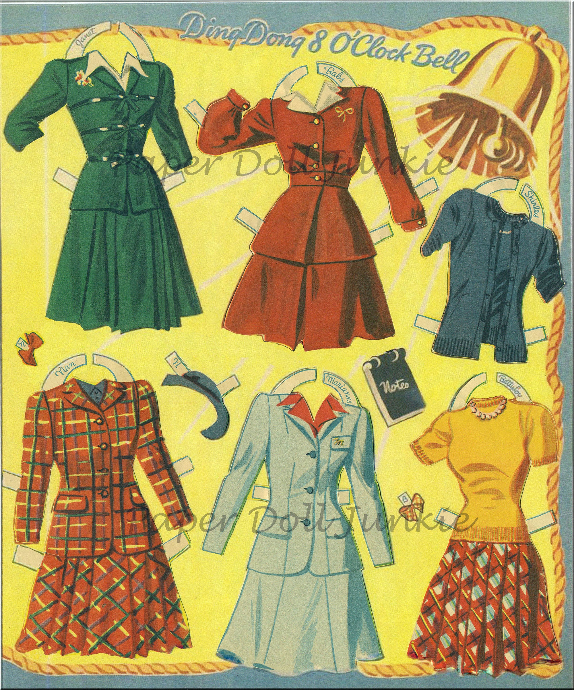 Boarding School Paper Dolls Vintage Paper Doll Printables - Etsy Israel