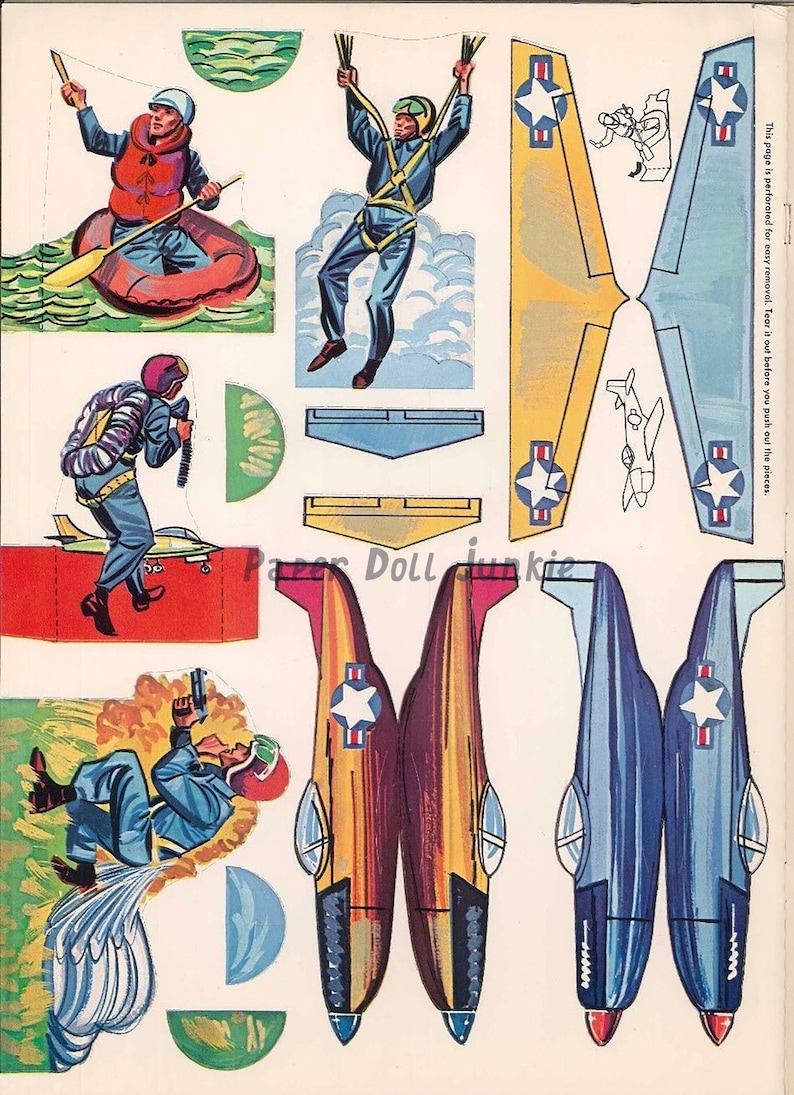 GI Joe Punch Out Paper Doll Printable Instant Download Printable Paper ...