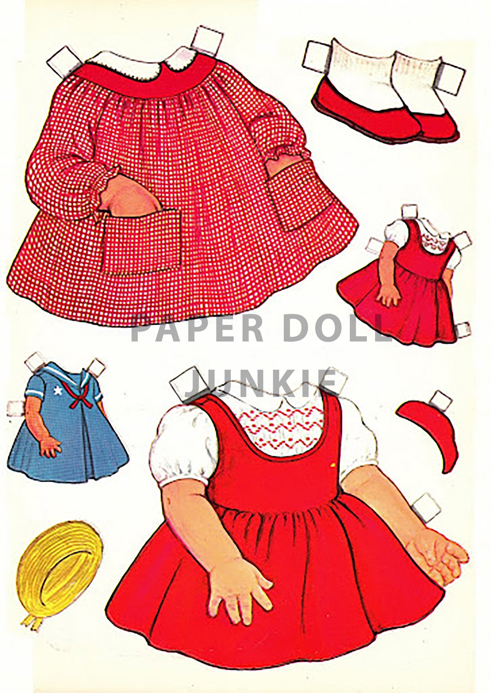 Polly and Her Dolly Vintage Paper Dolls Instant Download Paper Dolls ...