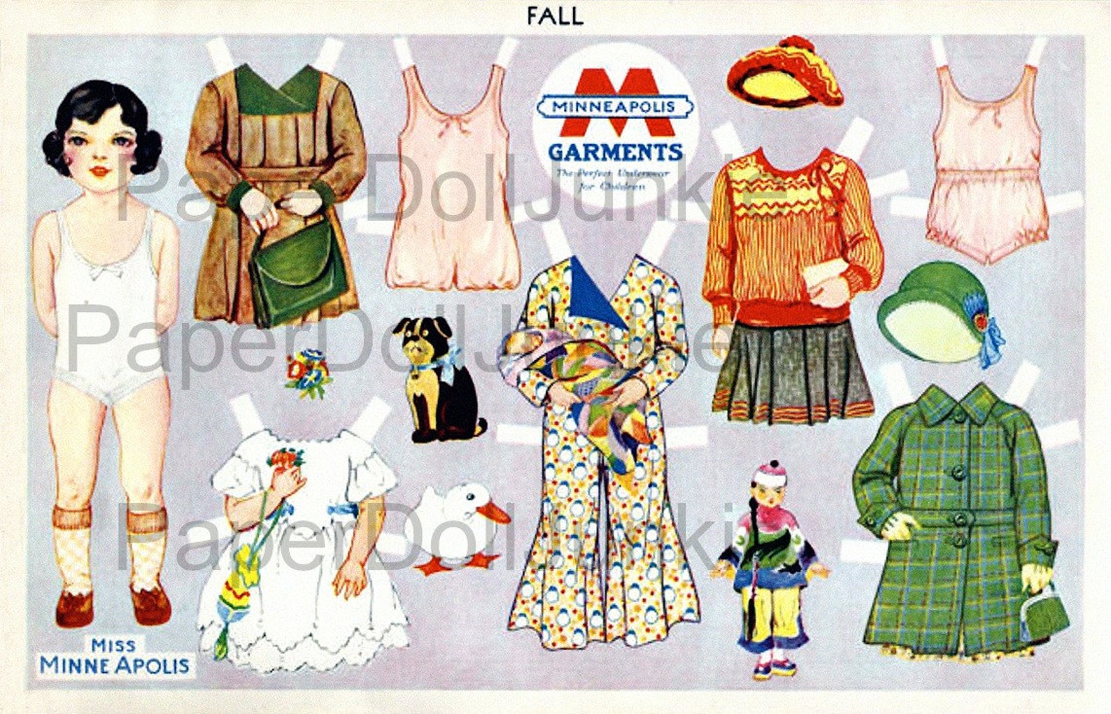 Instant Download Printable Paper Dolls 1940s Vintage PDF and JPEG Three ...