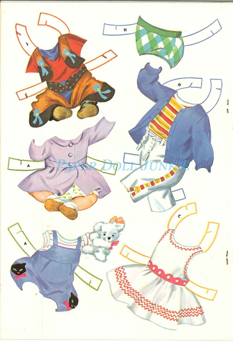 Vintage Nursery Paper Dolls 1969 Paper Dolls Little | Etsy