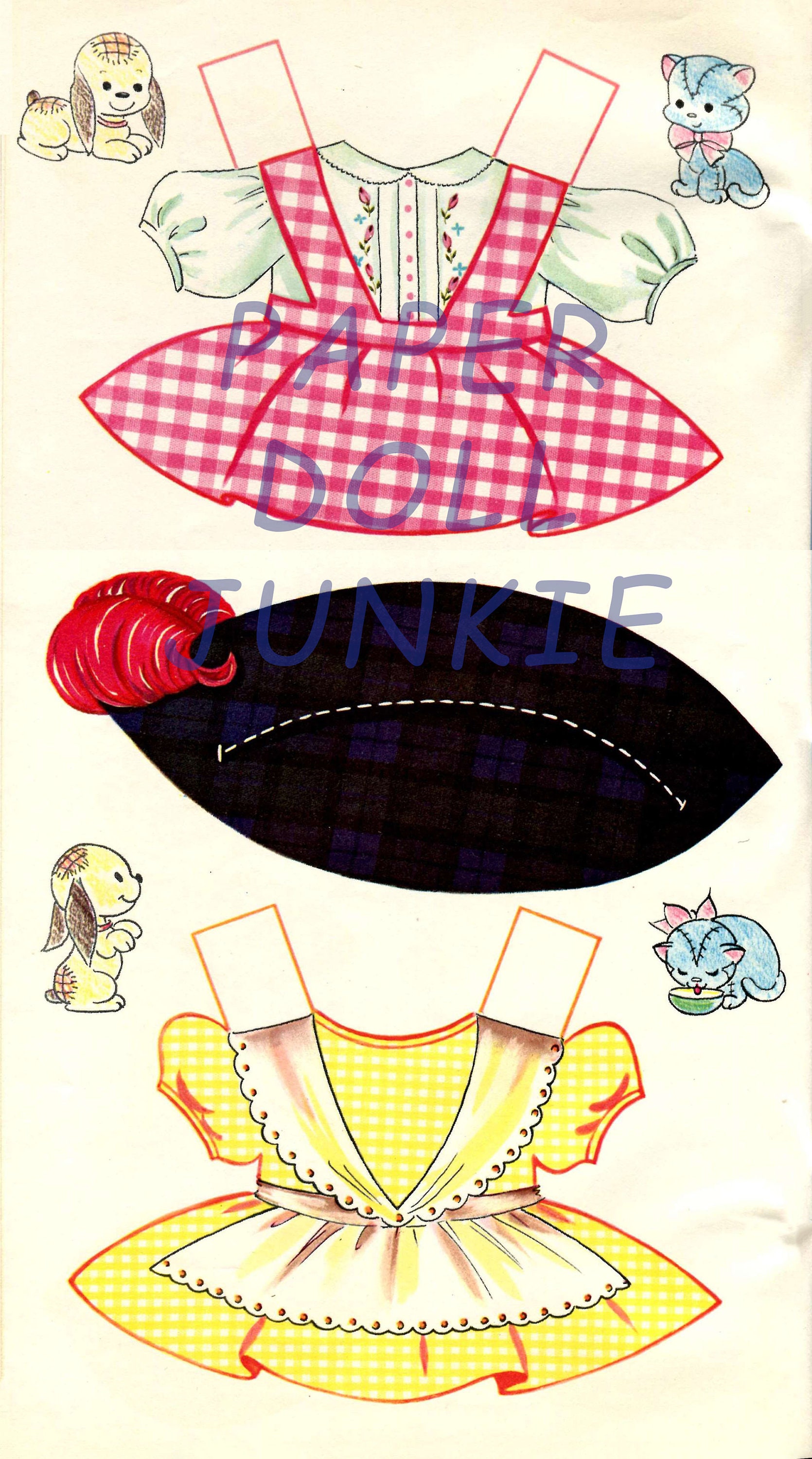 Vintage Paper Dolls Clip Art My Doll Melissa 1961 Printable PDF and ...