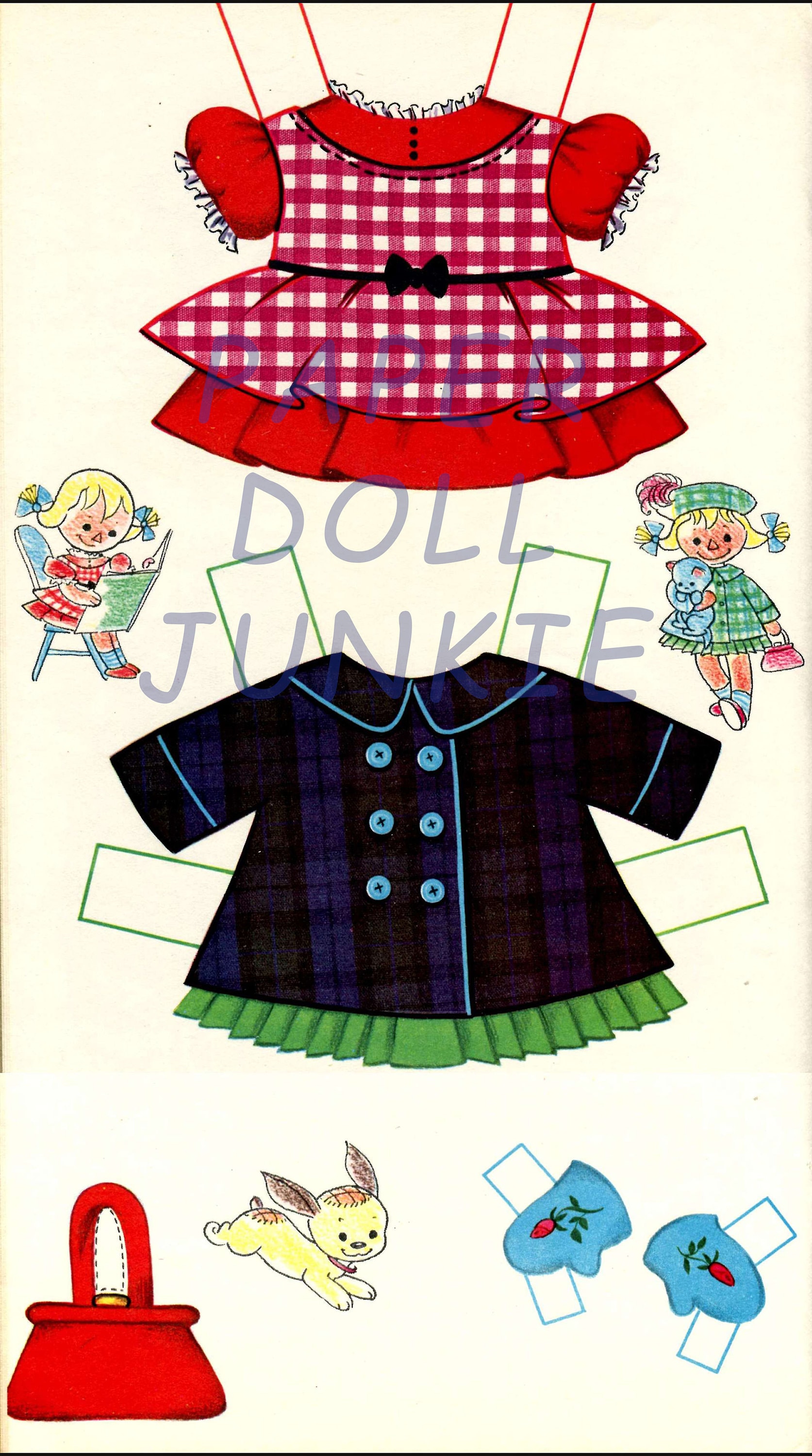 Vintage Paper Dolls Clip Art My Doll Melissa 1961 Printable PDF and ...
