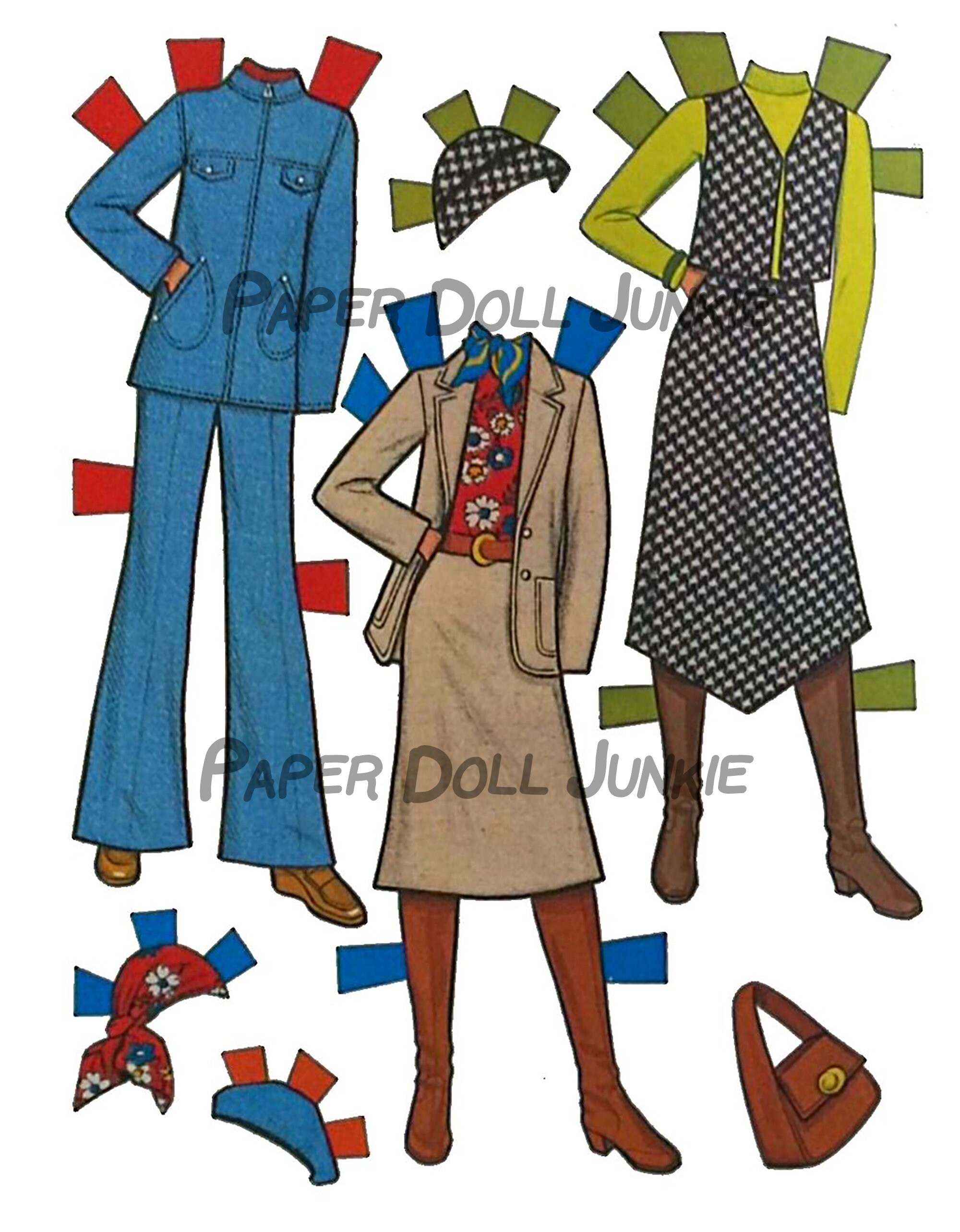 Denim Deb Paper Doll PDF Printable Instant Download - Etsy