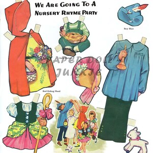 Little Mother Vintage Paper Dolls PDF Printable, JPEG, Children Clip ...