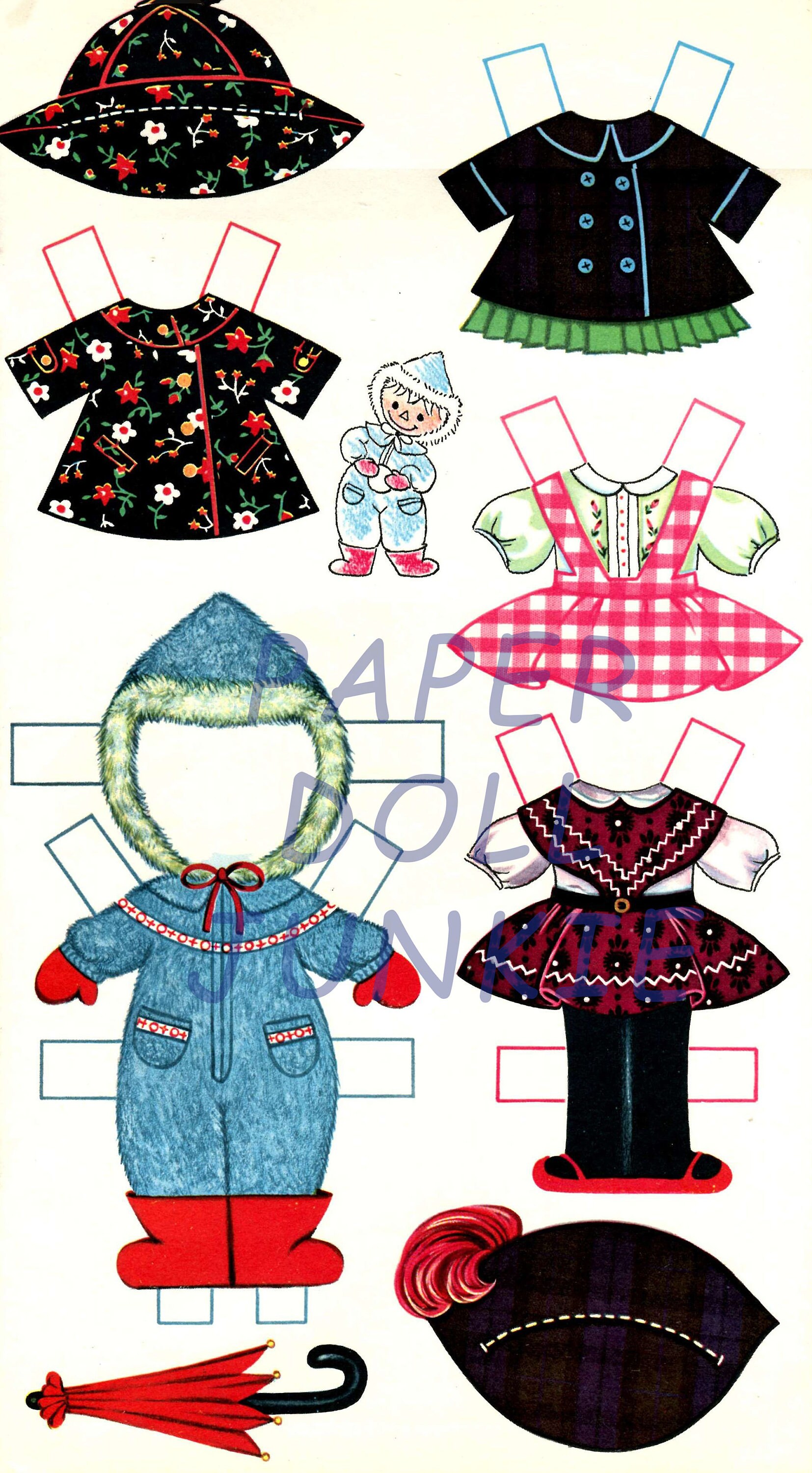 Vintage Paper Dolls Clip Art My Doll Melissa 1961 Printable PDF and ...