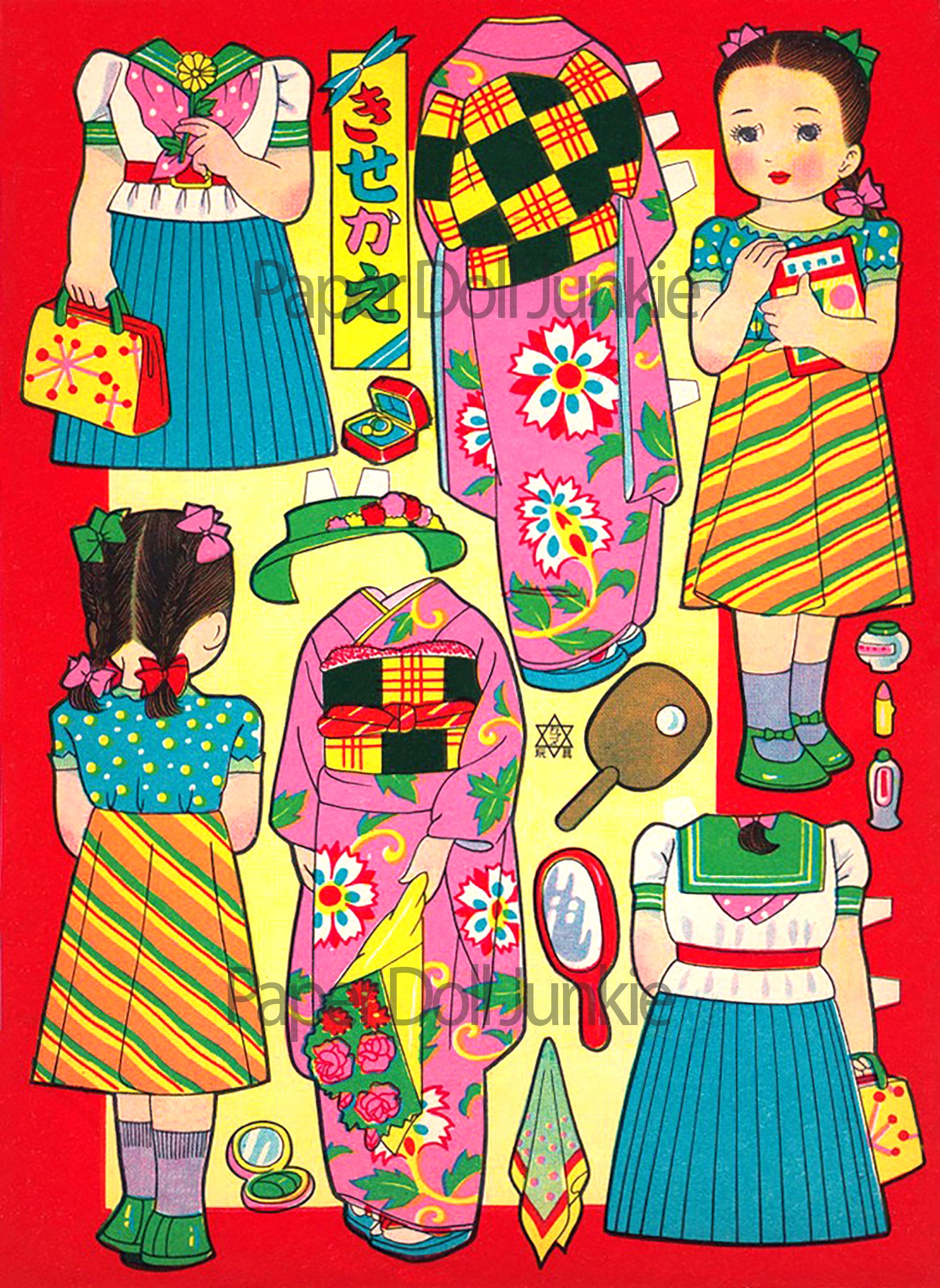 Vintage Japanese Paper Dolls