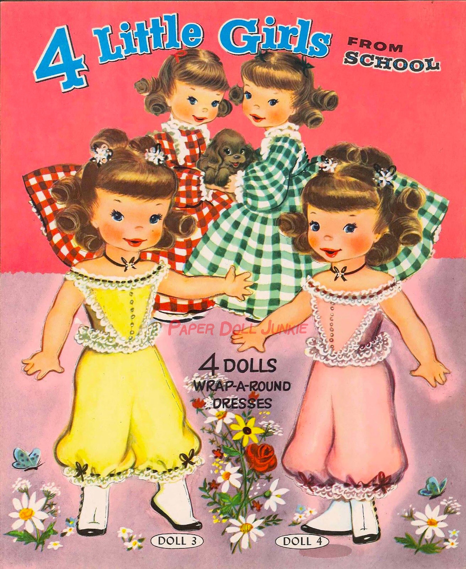 1957 Vintage Paper Doll Set Instant Download - 4 Little Girls From ...