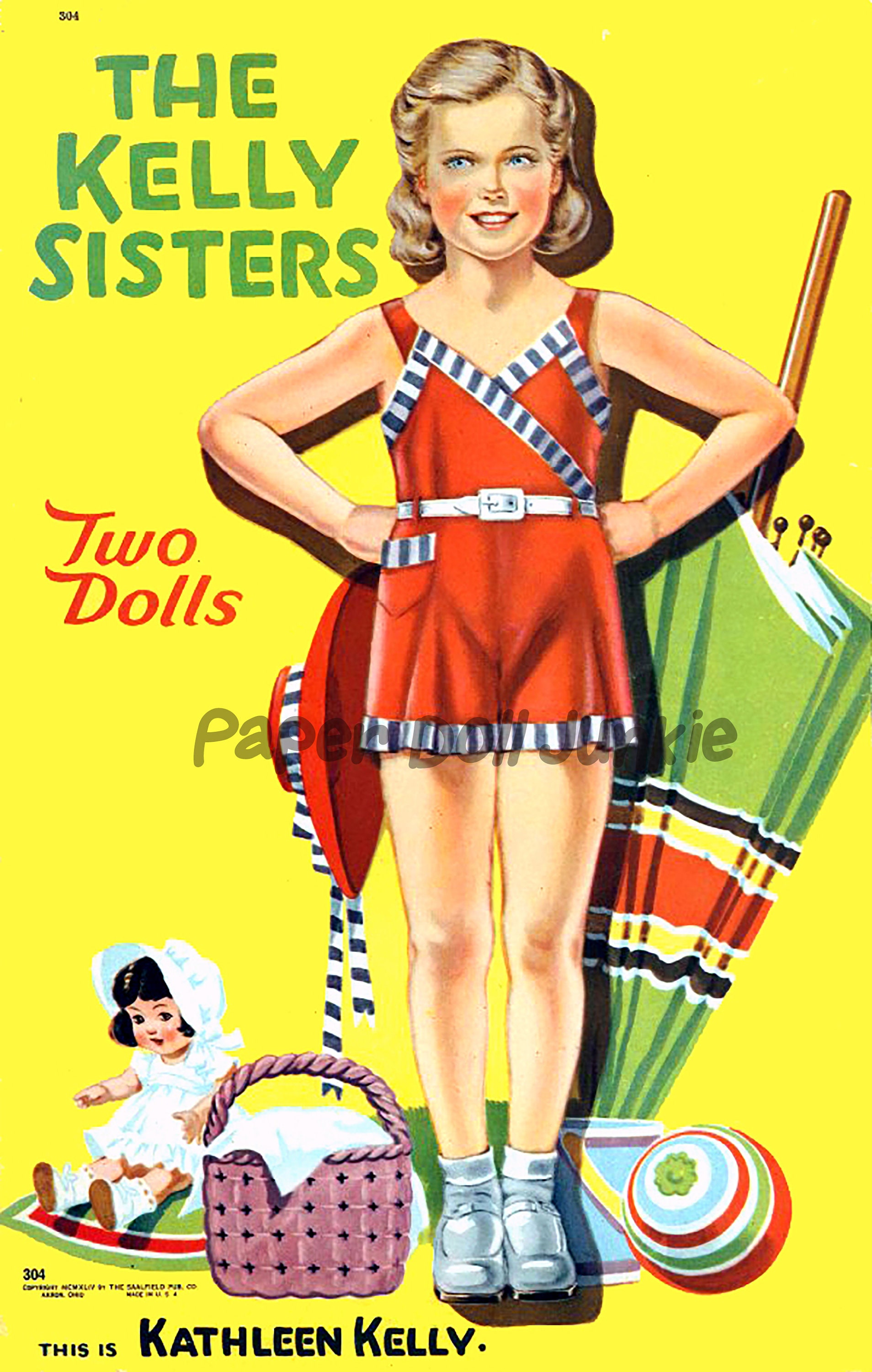Kelly Sisters Vintage Paper Dolls Instant Download PDF Printable File ...