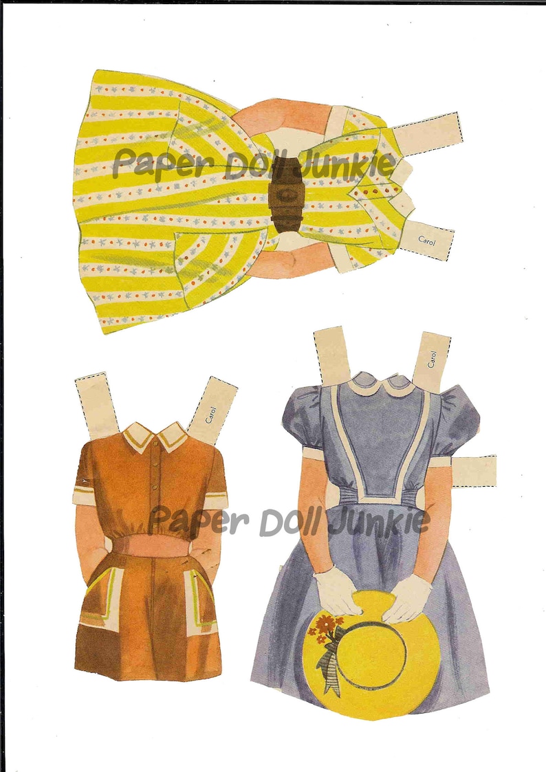 28 Pages PDF Printable Paper Dolls and Clothes - 4 Dolls Plus 79 ...