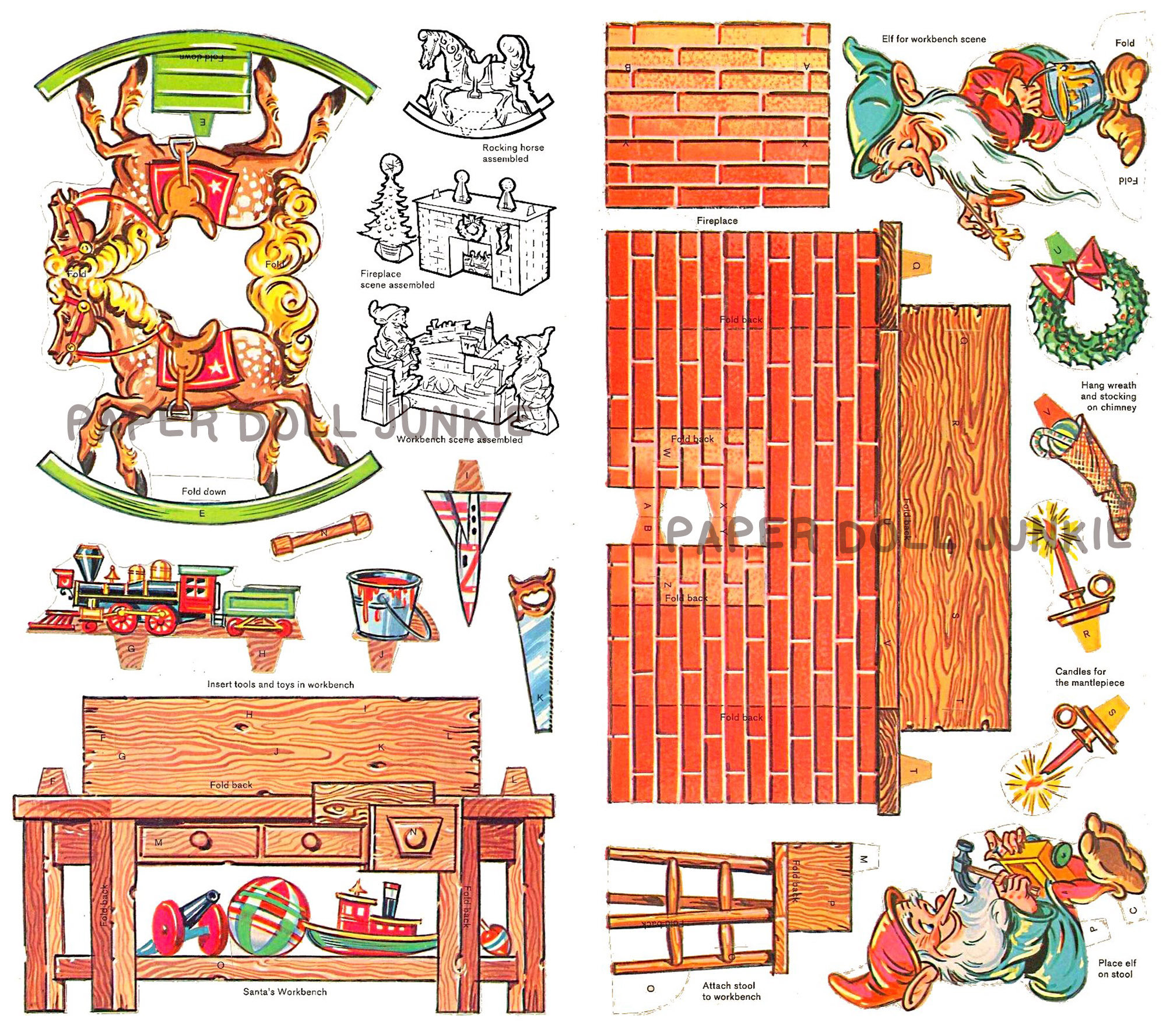 Vintage Paper Doll - Rudolph the Red-nosed Reindeer Play Set - 1961 ...