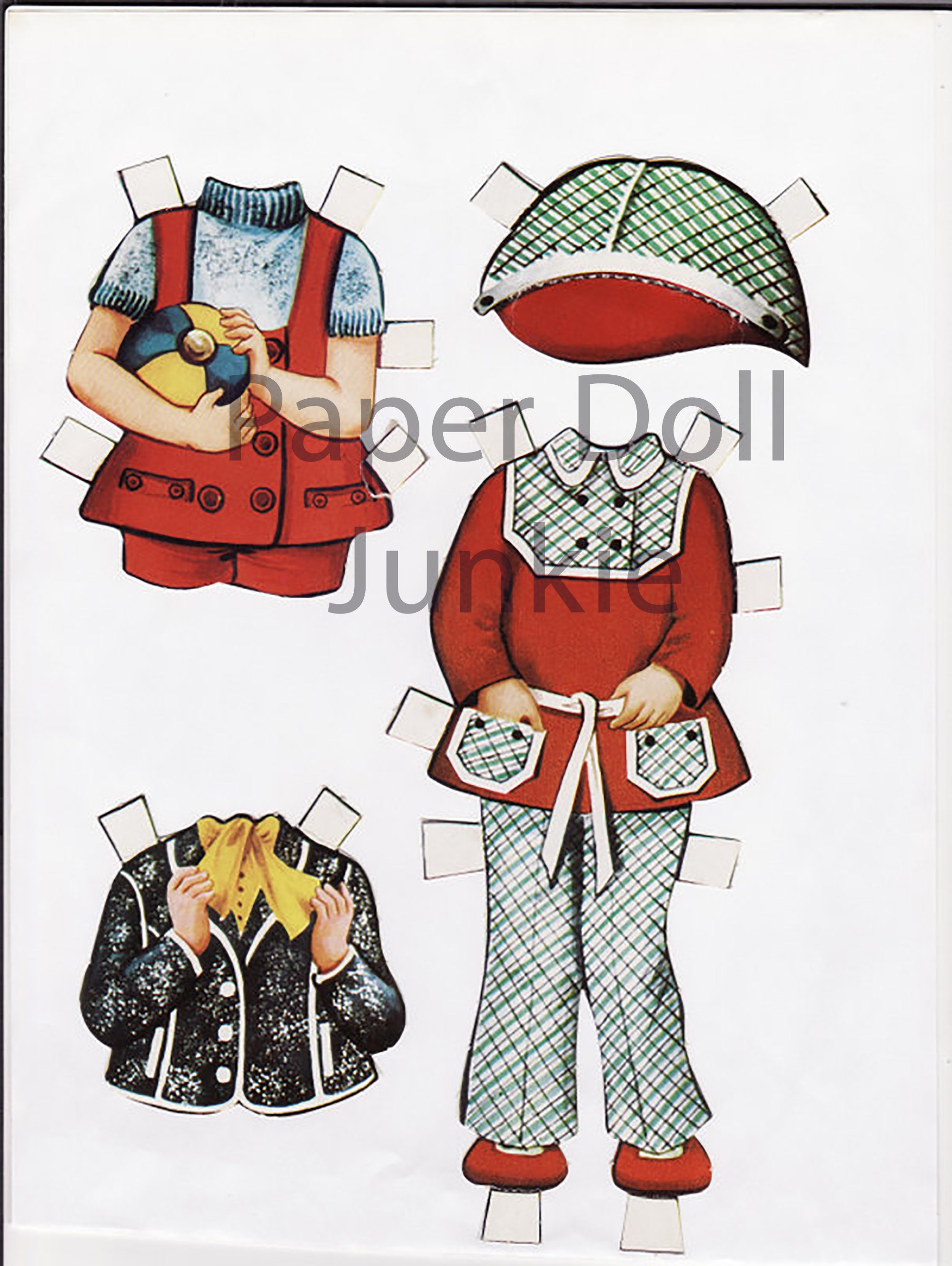 3 Sweet Dolls Paper Dolls, Vintage Paper Dolls, Instant Download Paper ...