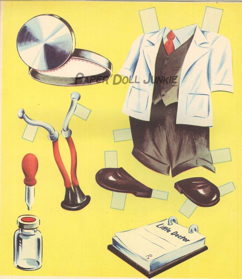 Instant Download Little Doctor Paper Dolls PDF Download - Etsy