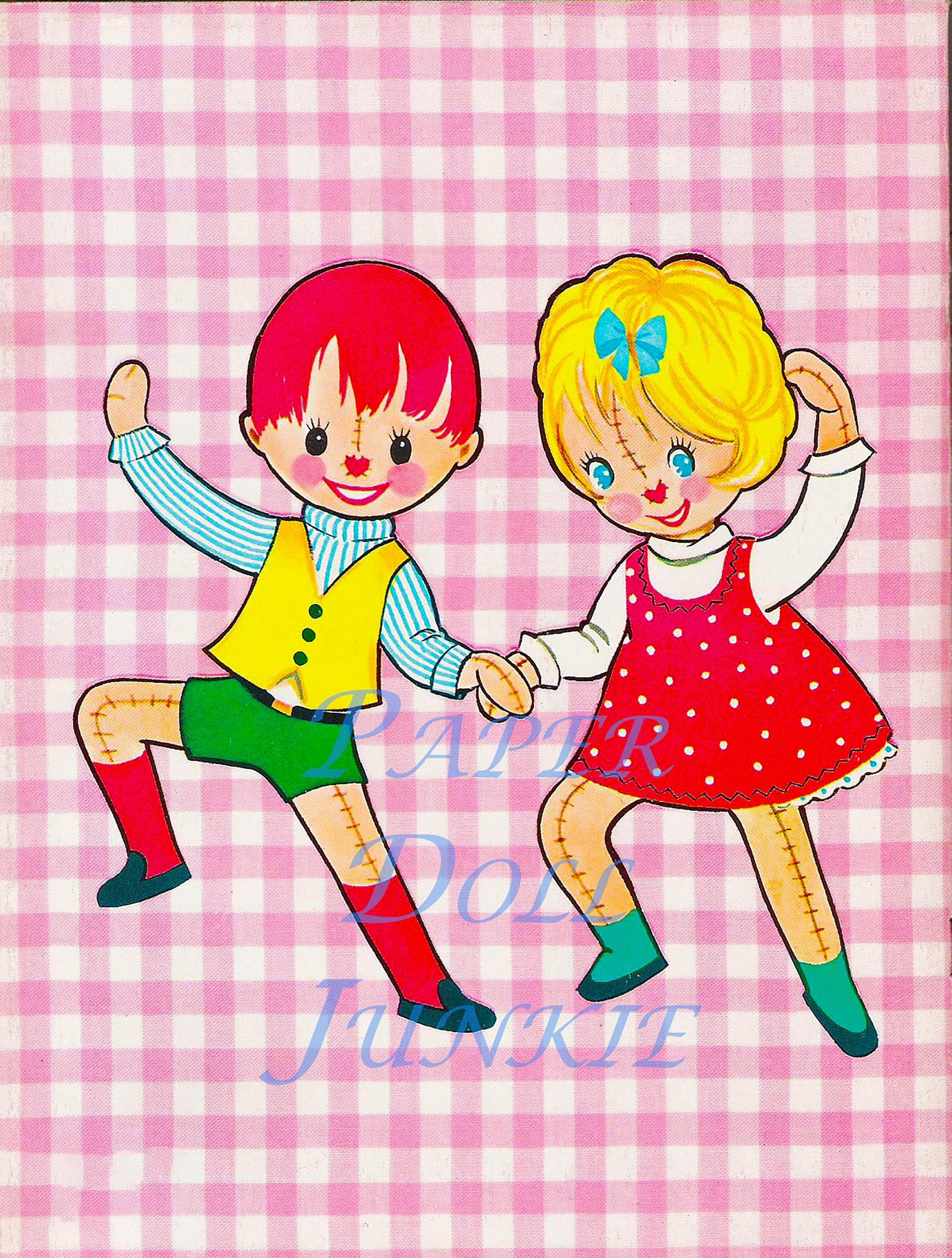 Vintage Paper Dolls Rag Doll Clip Art Kitschy Buttons and Billy 1963 ...