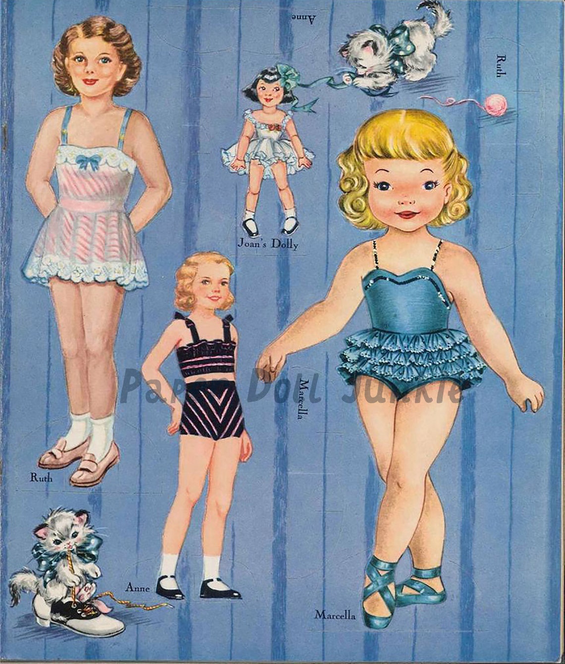 1950s Vintage Paper Dolls Instant Download Paper Dolls | Etsy