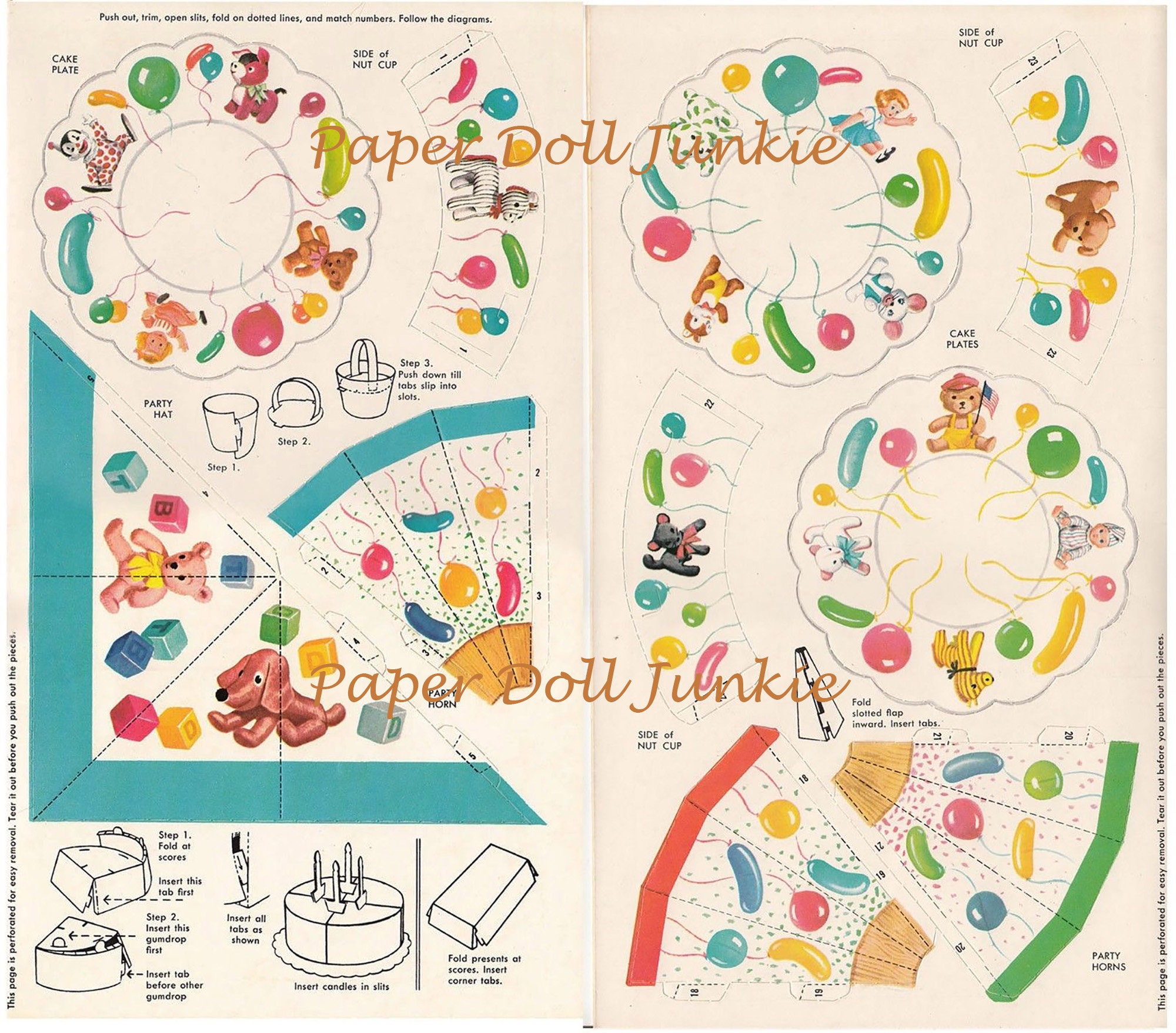 A Dolls Birthday Party Vintage Paper Dolls - Rainy Day Activity ...