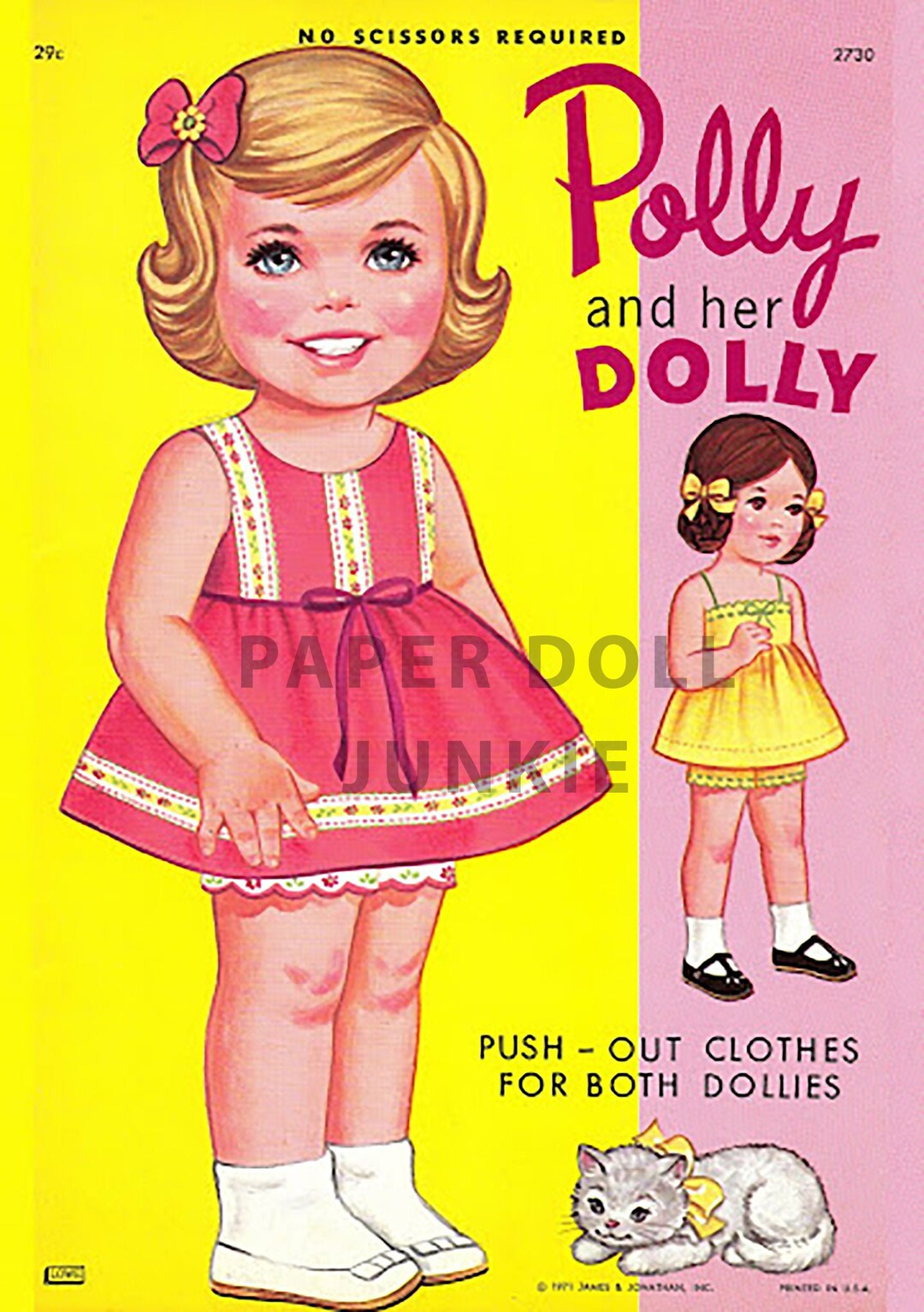Polly and Her Dolly Vintage Paper Dolls - Instant Download Paper Dolls ...