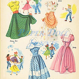 Vintage Paper Dolls, Paper Doll Parade, 1950s Women Children and Teen ...