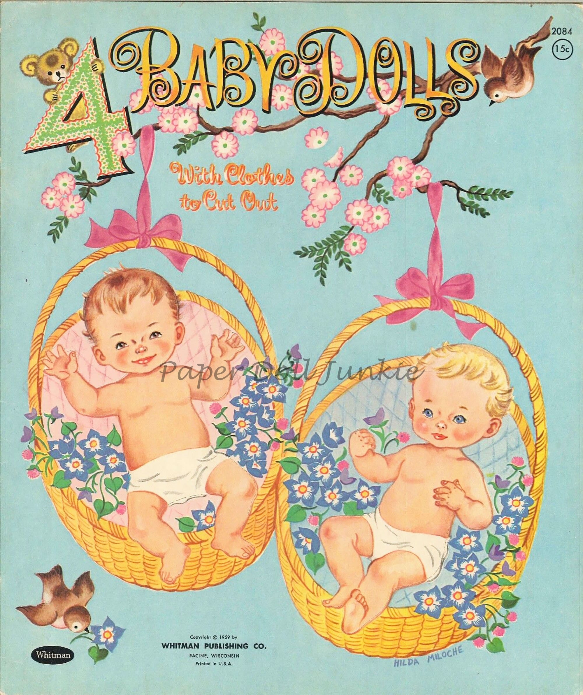 4 Baby Dolls, Vintage Paper Dolls, Printable Paper Dolls, Instant ...