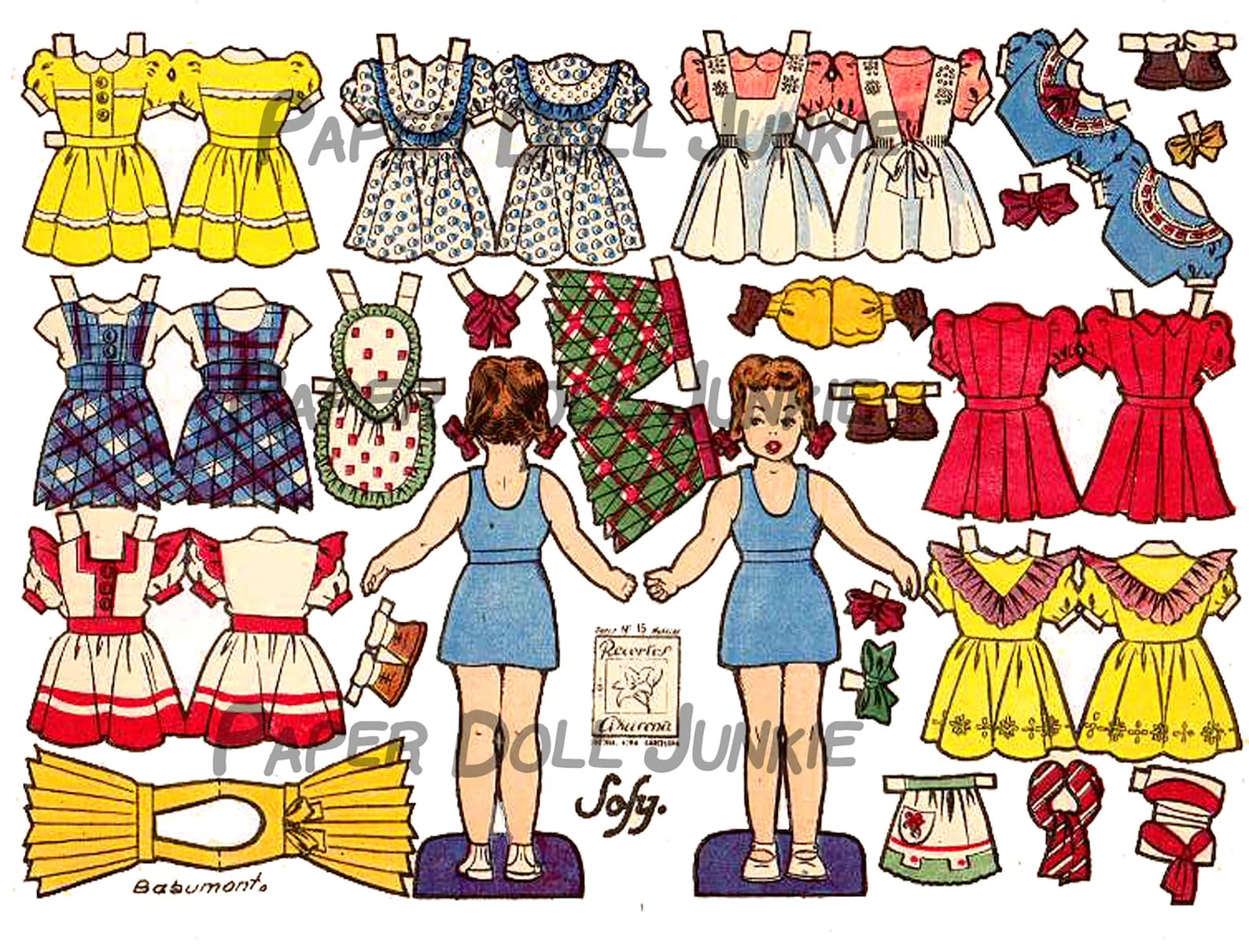 Instant Download Paper Dolls, Double Sided Paper Dolls Vintage ...