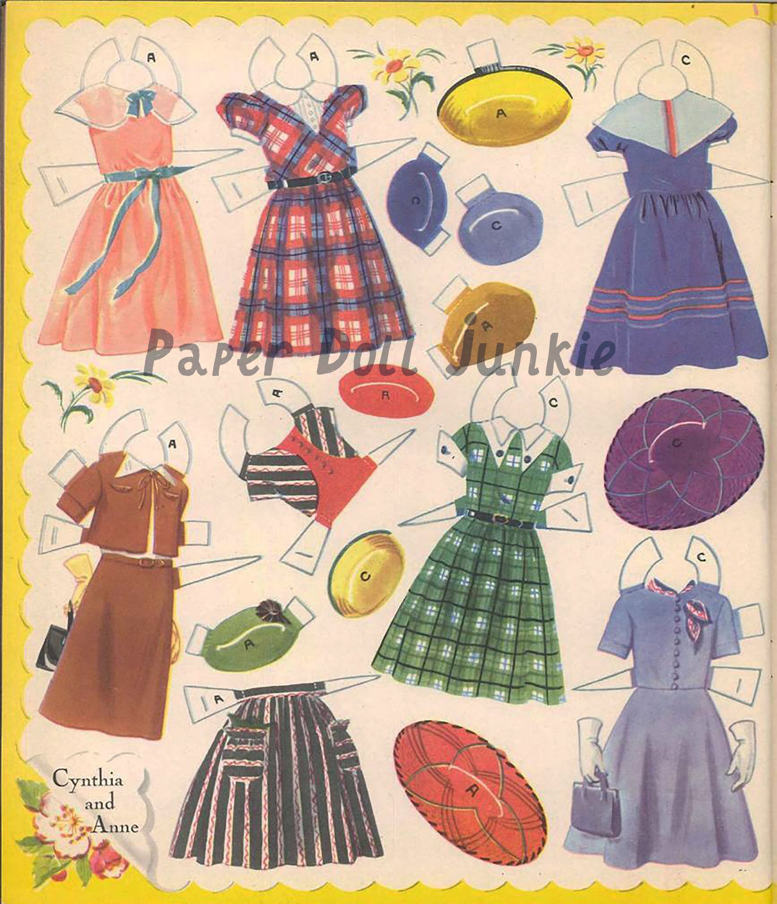 1950s Vintage Paper Dolls - Instant Download Paper Dolls - Little Girls ...