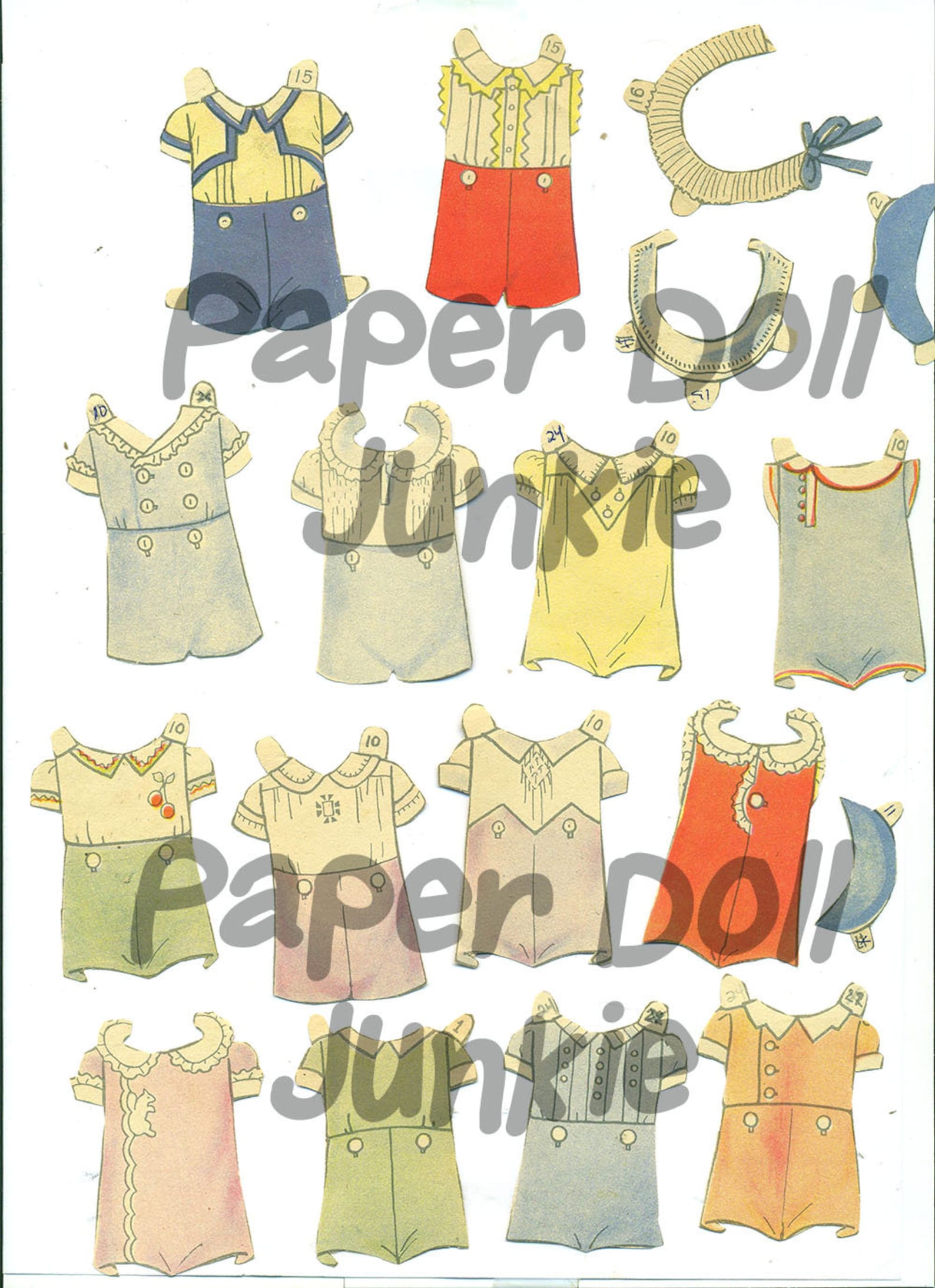 Huge Printable Set of 25 Vintage Paper Dolls and Clothes | Etsy